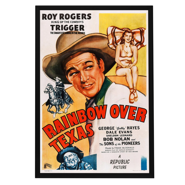 Trinx Rainbow Over Texas 1946 Framed On Paper Poster | Wayfair