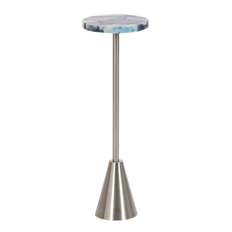 Wrought Studio™ Round Metal and Stone Drink Table & Reviews | Wayfair