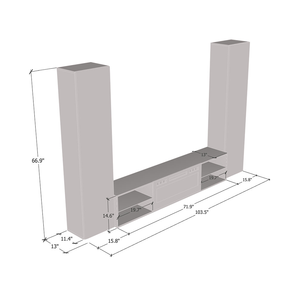 Brayden Studio® Brezlin Entertainment Center for TVs up to 78" with ...