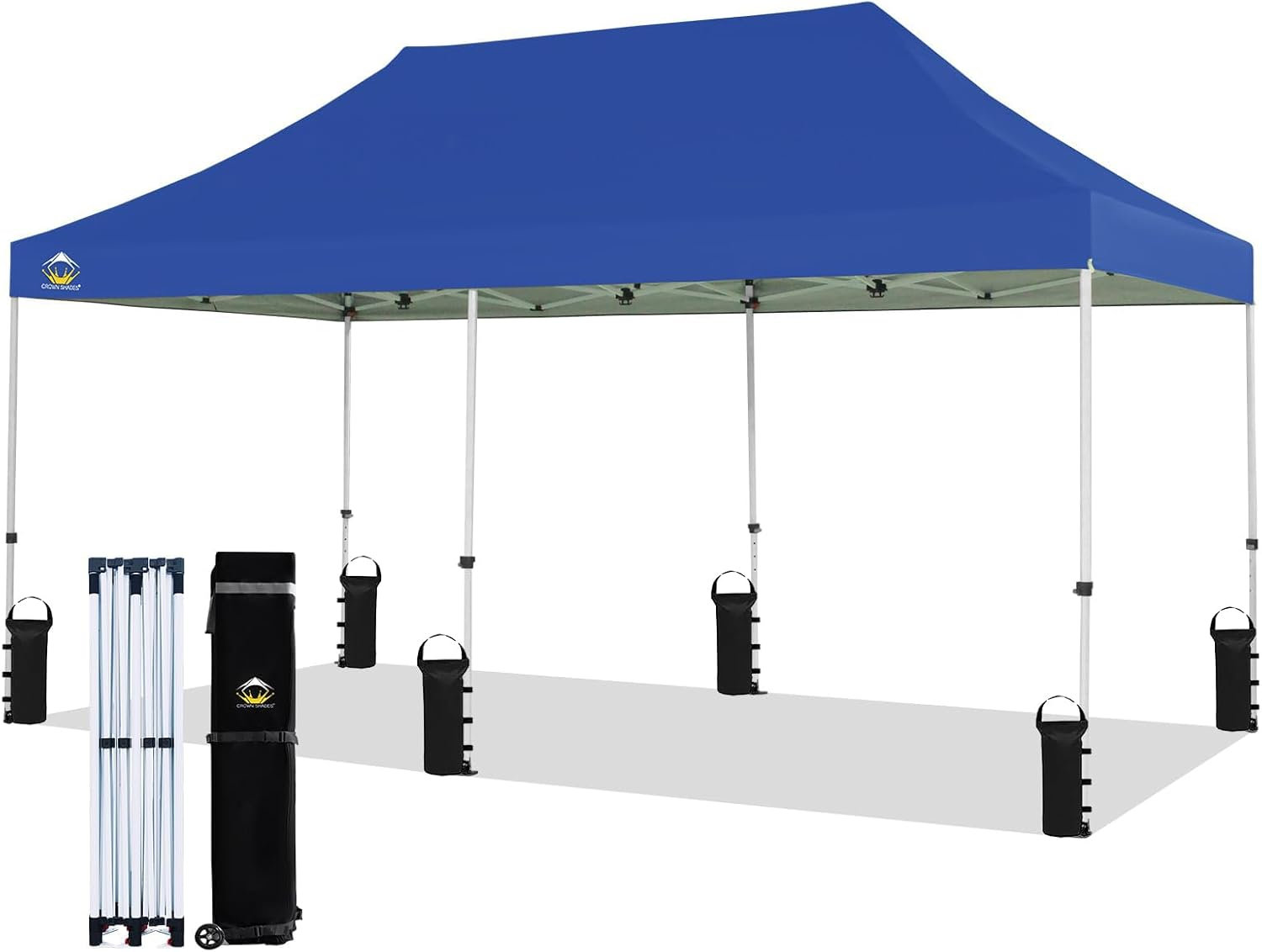 CROWN SHADES Pop Up Canopy Tent, Thicken Frame Commercial Heavy Duty ...
