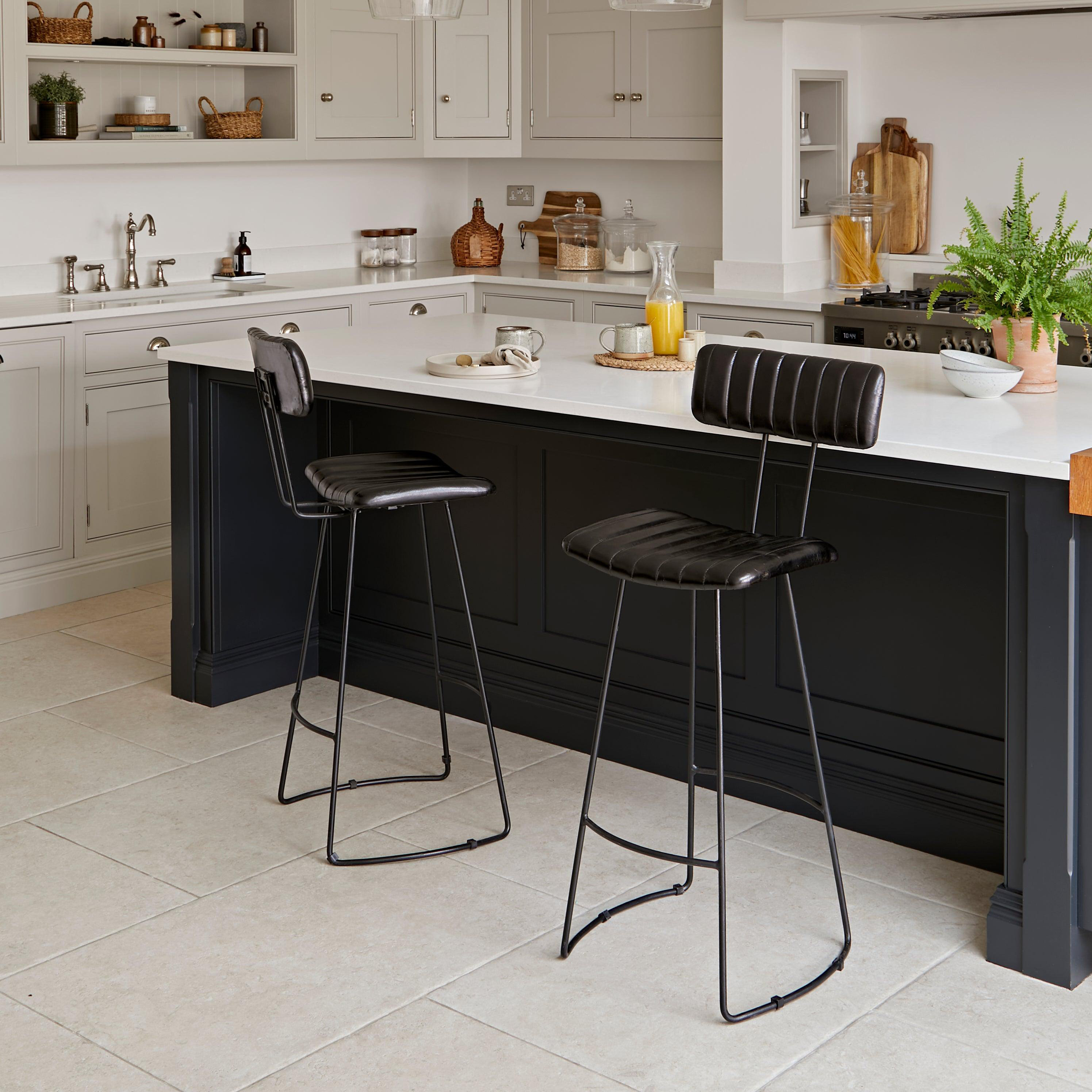 17 Stories Seburn Iron Outdoor 75cm Bar Stool | Wayfair.co.uk