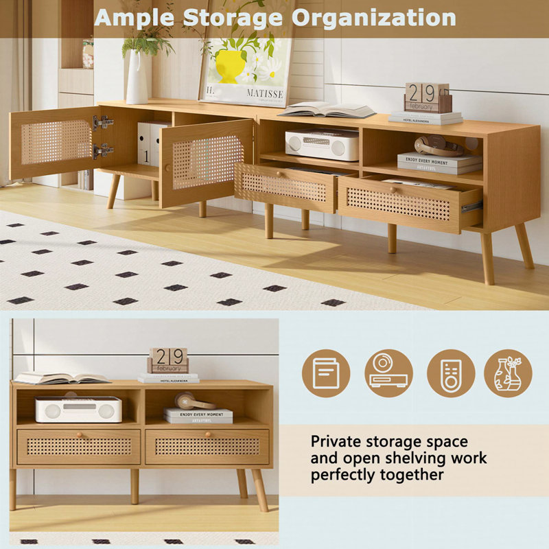 Bay Isle Home™ Modern Farmhouse Media Console Table | Wayfair