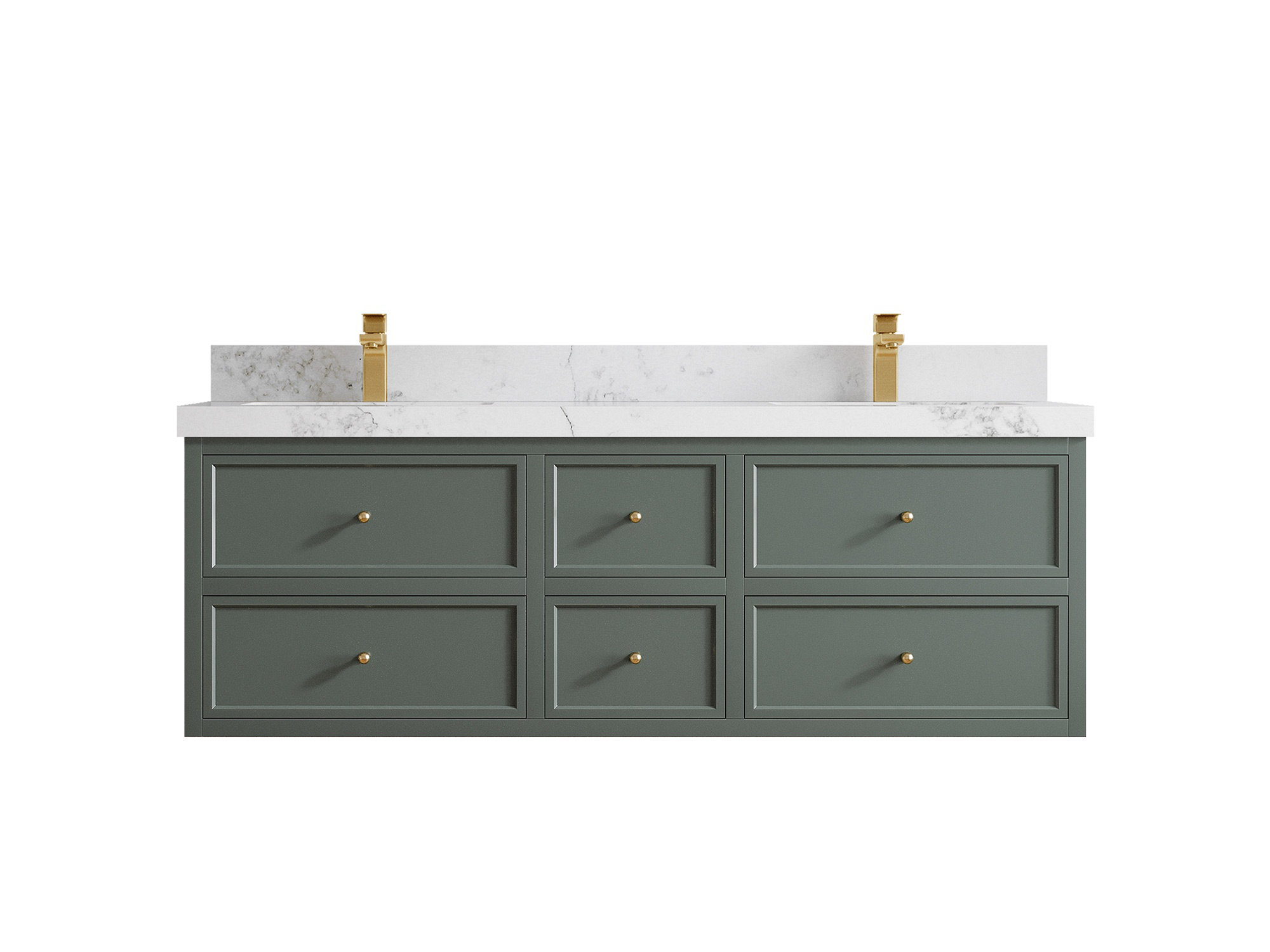 Willow Collections Roswell Floating 60'' Double Bathroom Vanity with ...