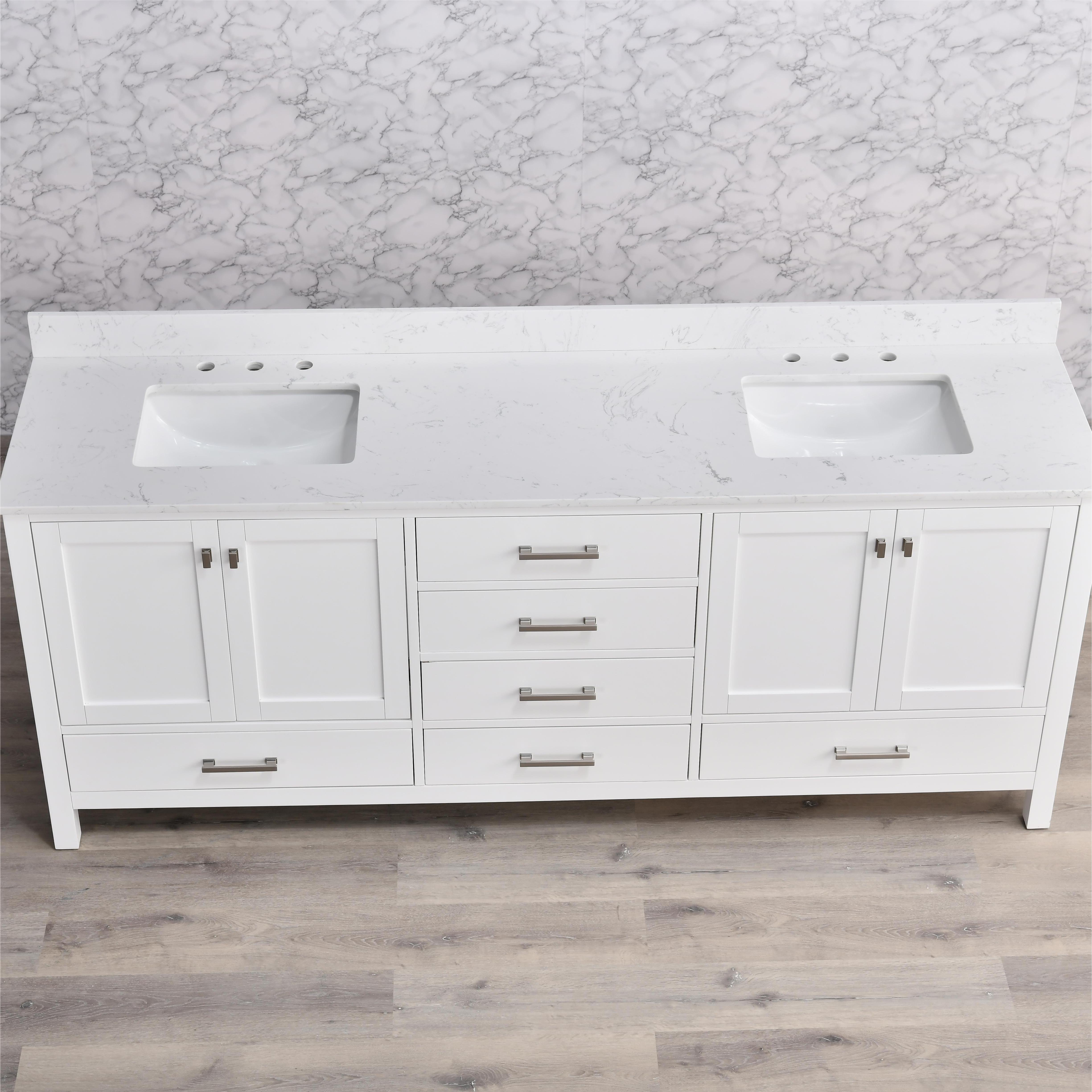 Lark Manor™ Cholena 84 Inch Bathroom Vanity With Double Sinks | Wayfair