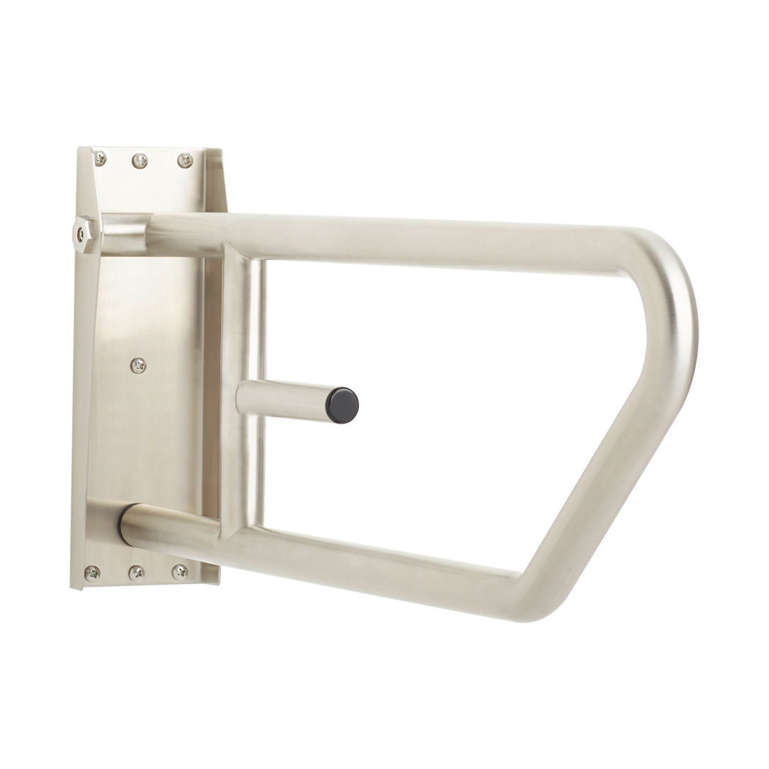 Seachrome 30" Swing-Up Bathroom Grab Bar With Toilet Paper Holder Bar ...