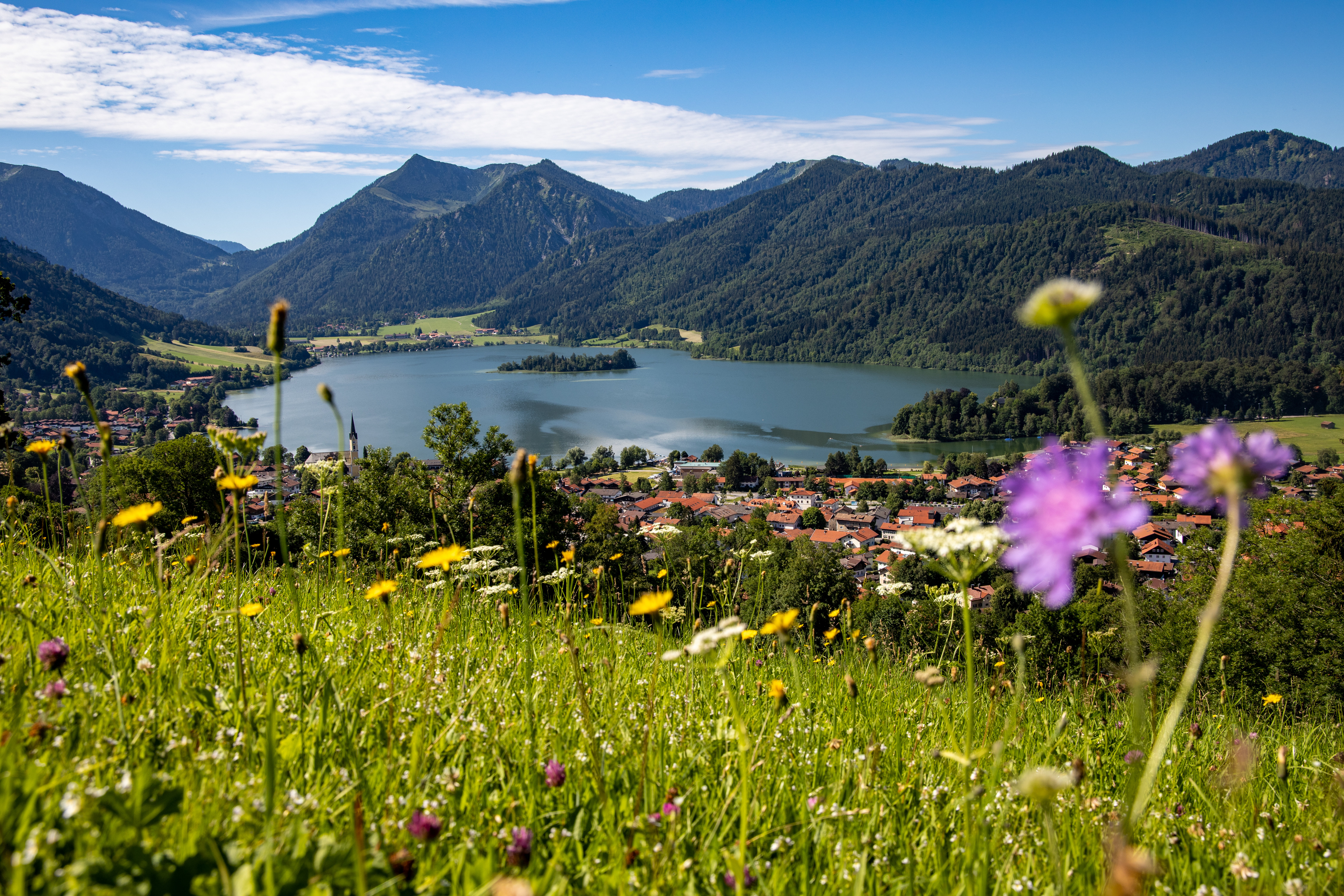 Alpen Home Summer At Lake Schliersee by Ra-photos - Wrapped Canvas Art ...