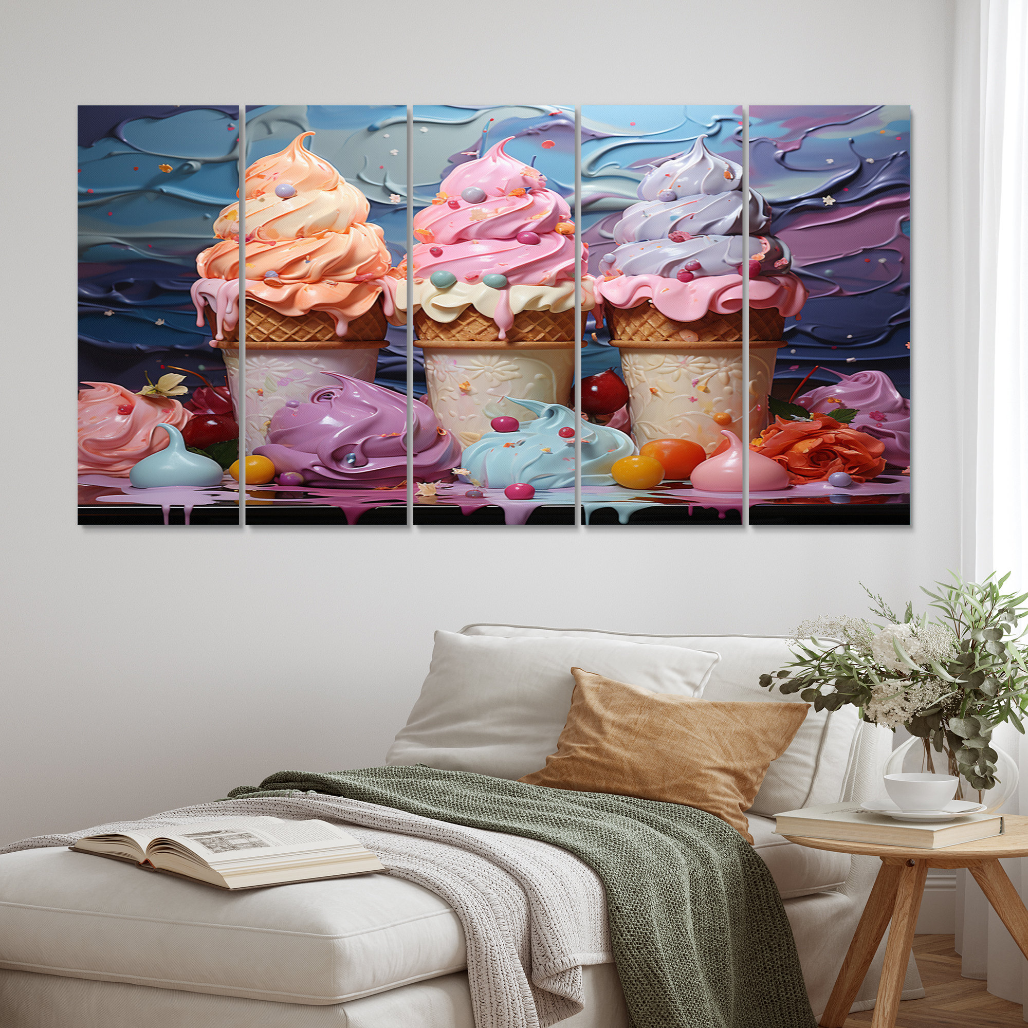 Design Art Food Ice Cream Popart IV - Food & Beverage Metal Wall Decor ...