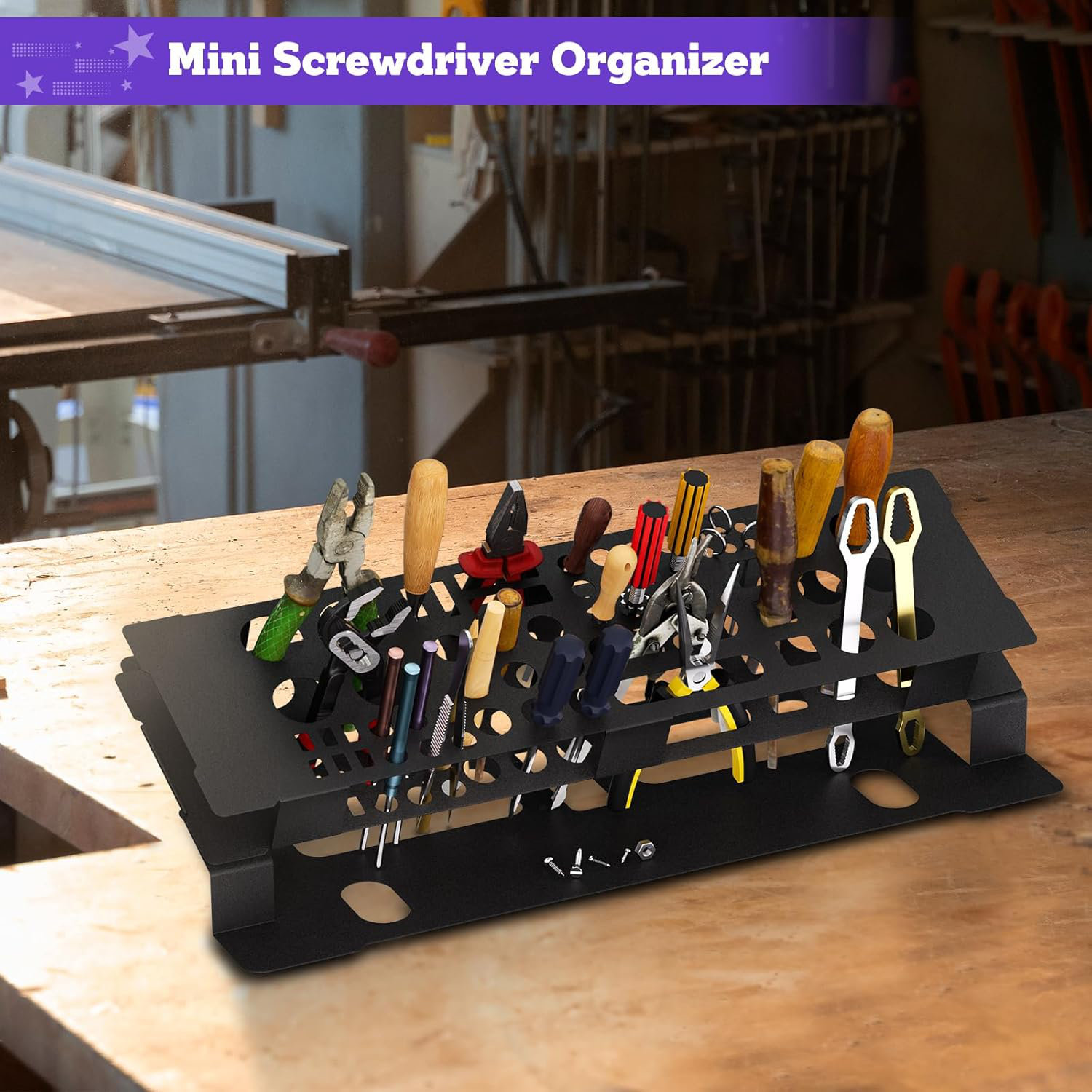 WFX Utility™ Screwdriver Storage Rack For Desktop,Screwdriver Organizer ...