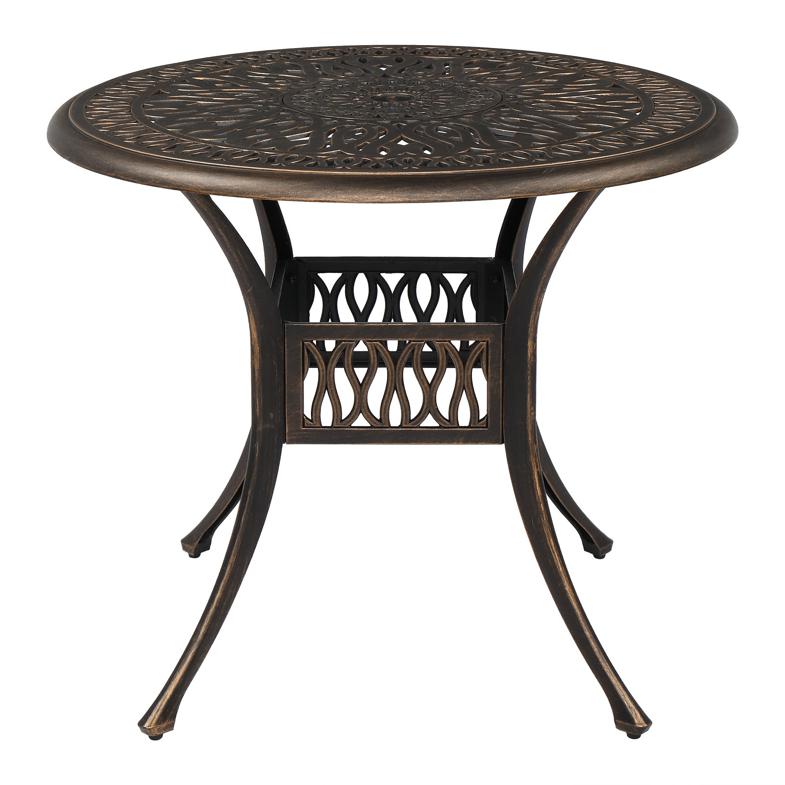 Astoria Grand Ventana Metal Outdoor Dining Table & Reviews | Wayfair