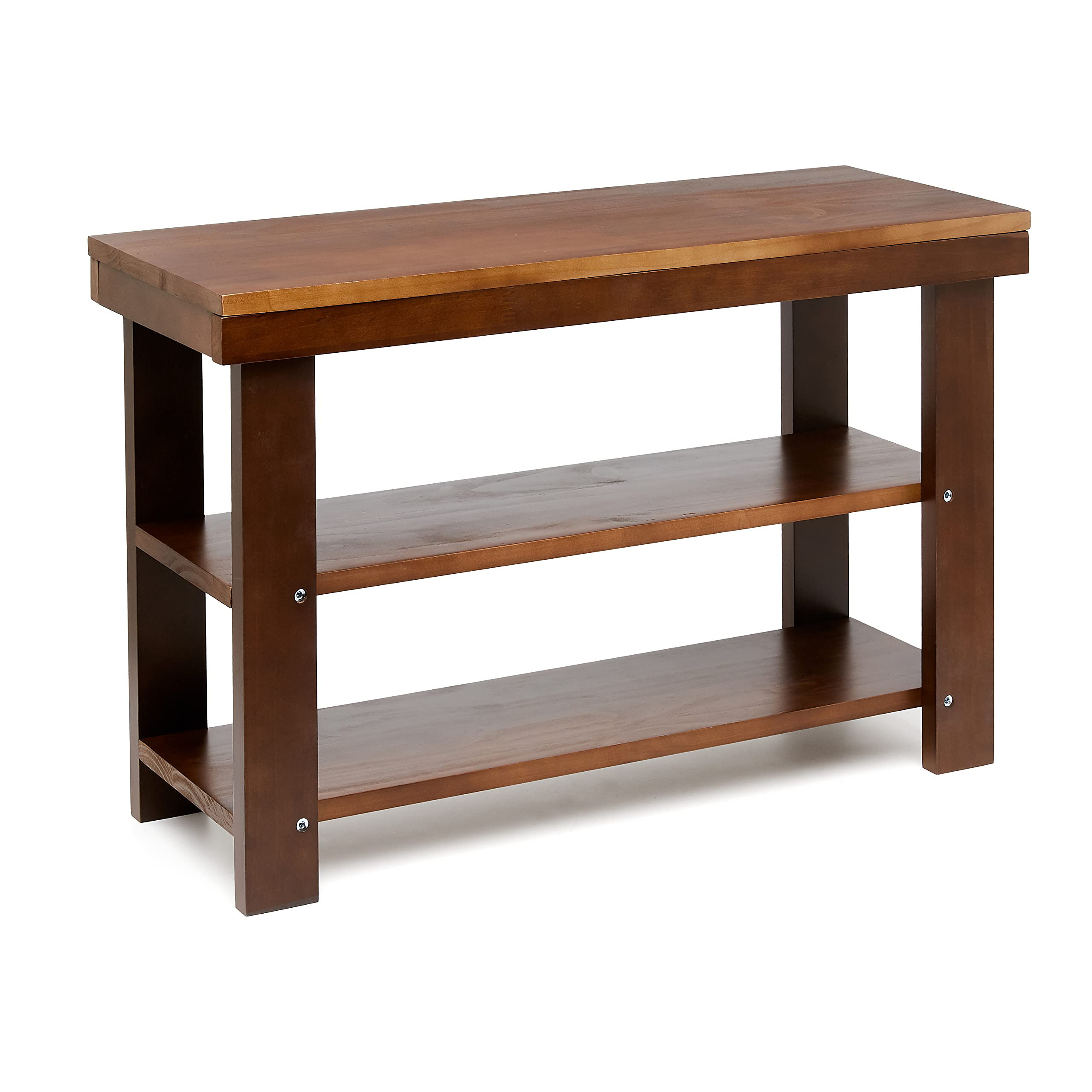 Red Barrel Studio® Espresso Solid Pine Shoe Rack Bench – Stylish ...