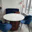 AllModern Kendall Solid Wood & Marble Round Dining Table & Reviews ...