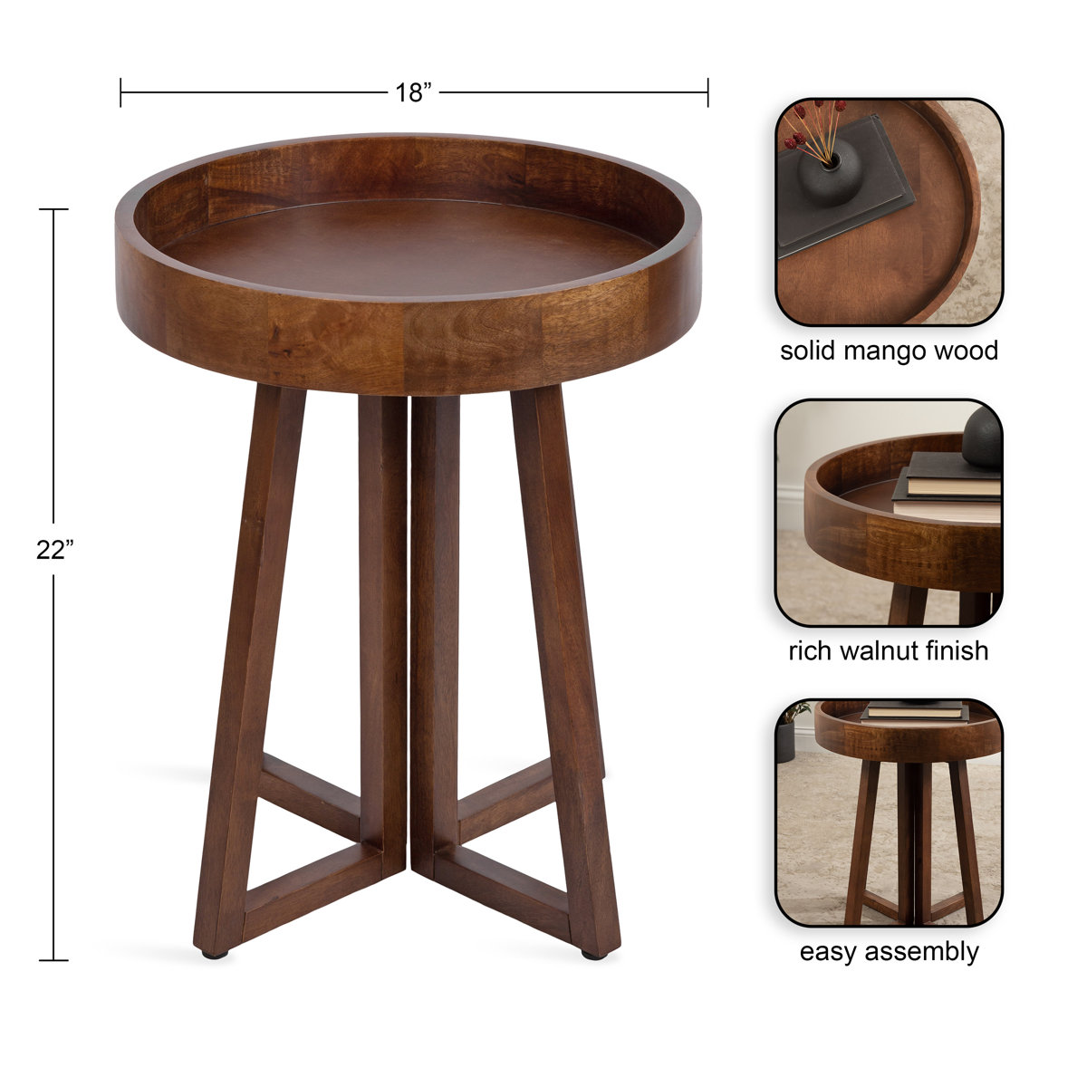 Foundry Select Mayflower End Table & Reviews | Wayfair