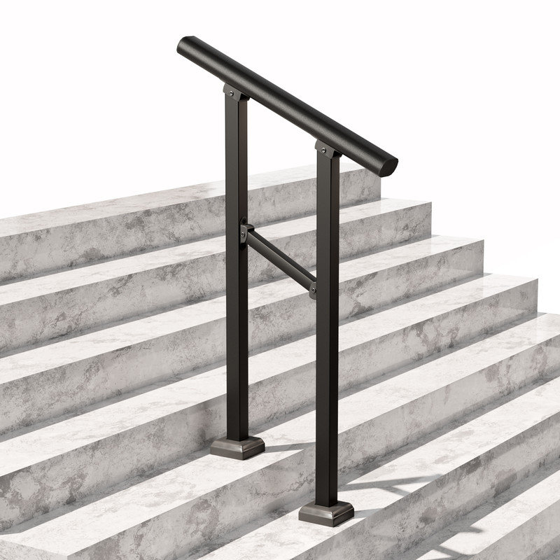 JYK Wrought Iron Handrails for Outdoor Steps | Wayfair