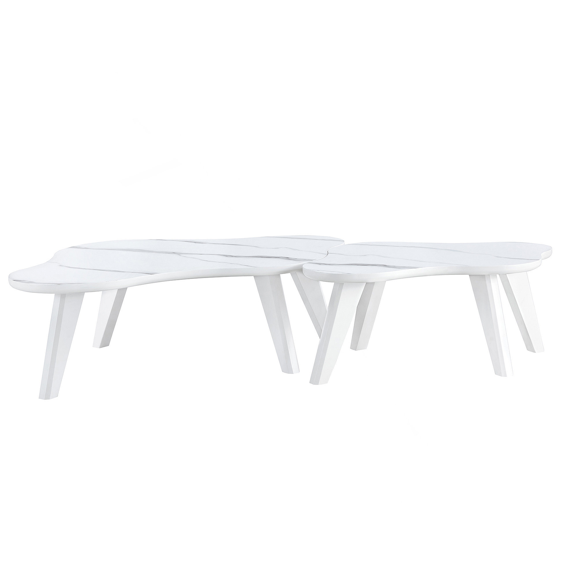 Ivy Bronx Modern minimalist white table top. Cloud shape gives you a ...