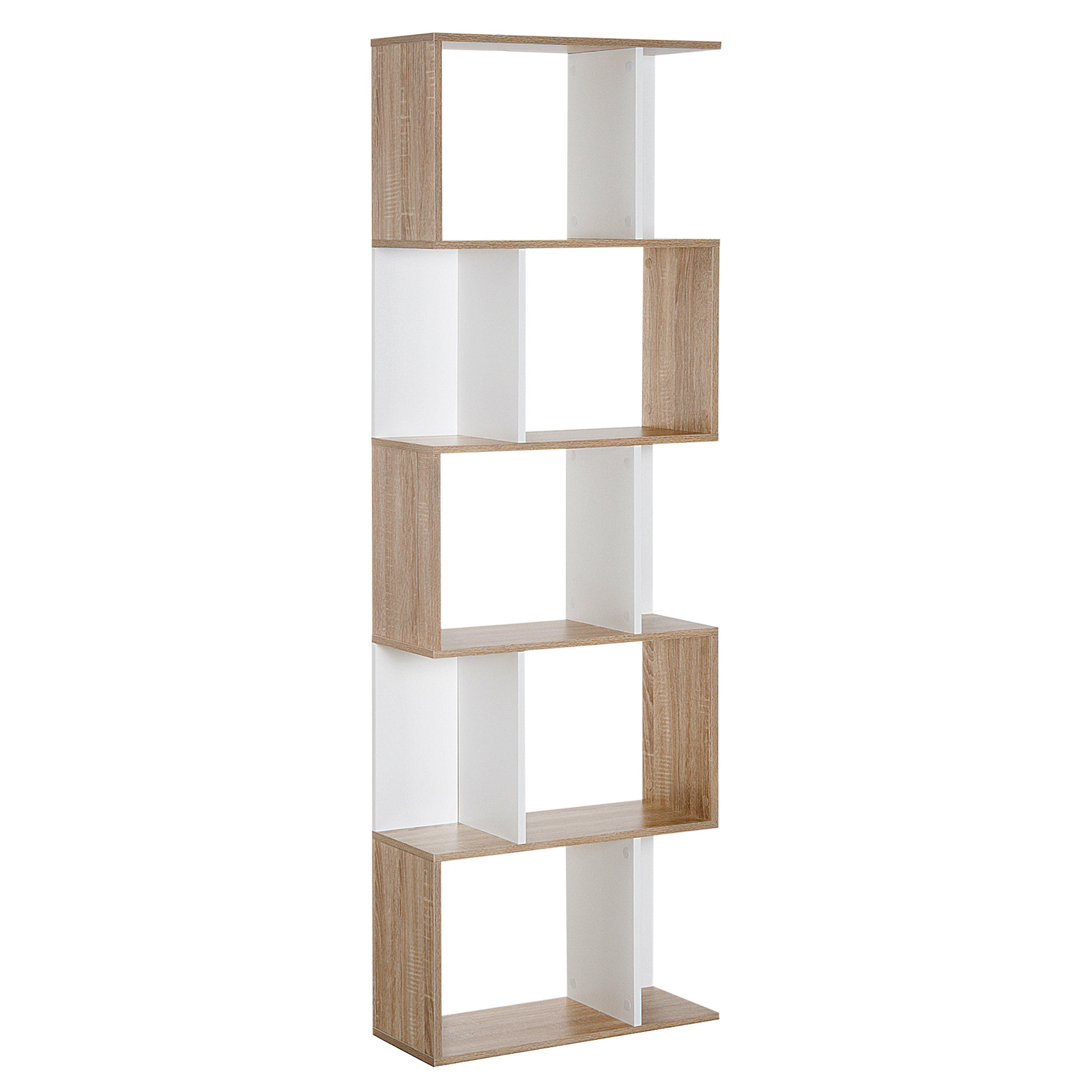 Wrought Studio Helper 72.64'' H x 23.62'' W Geometric Bookcase ...