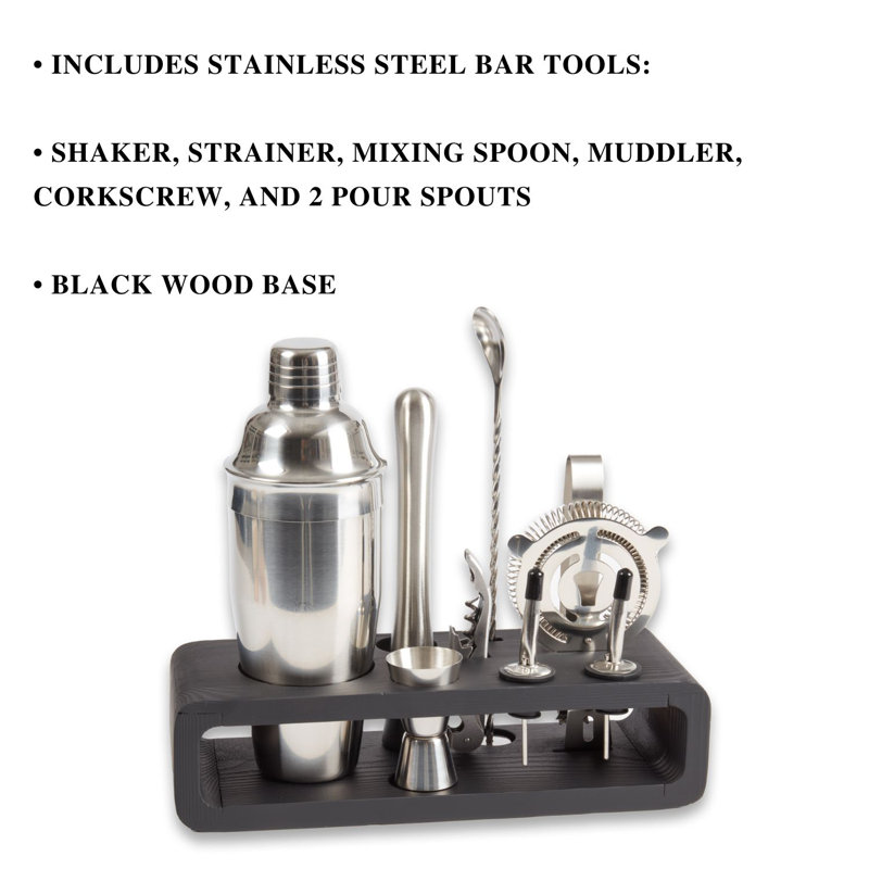Prep & Savour Romy Stainless Steel Bar Tool Set | Wayfair