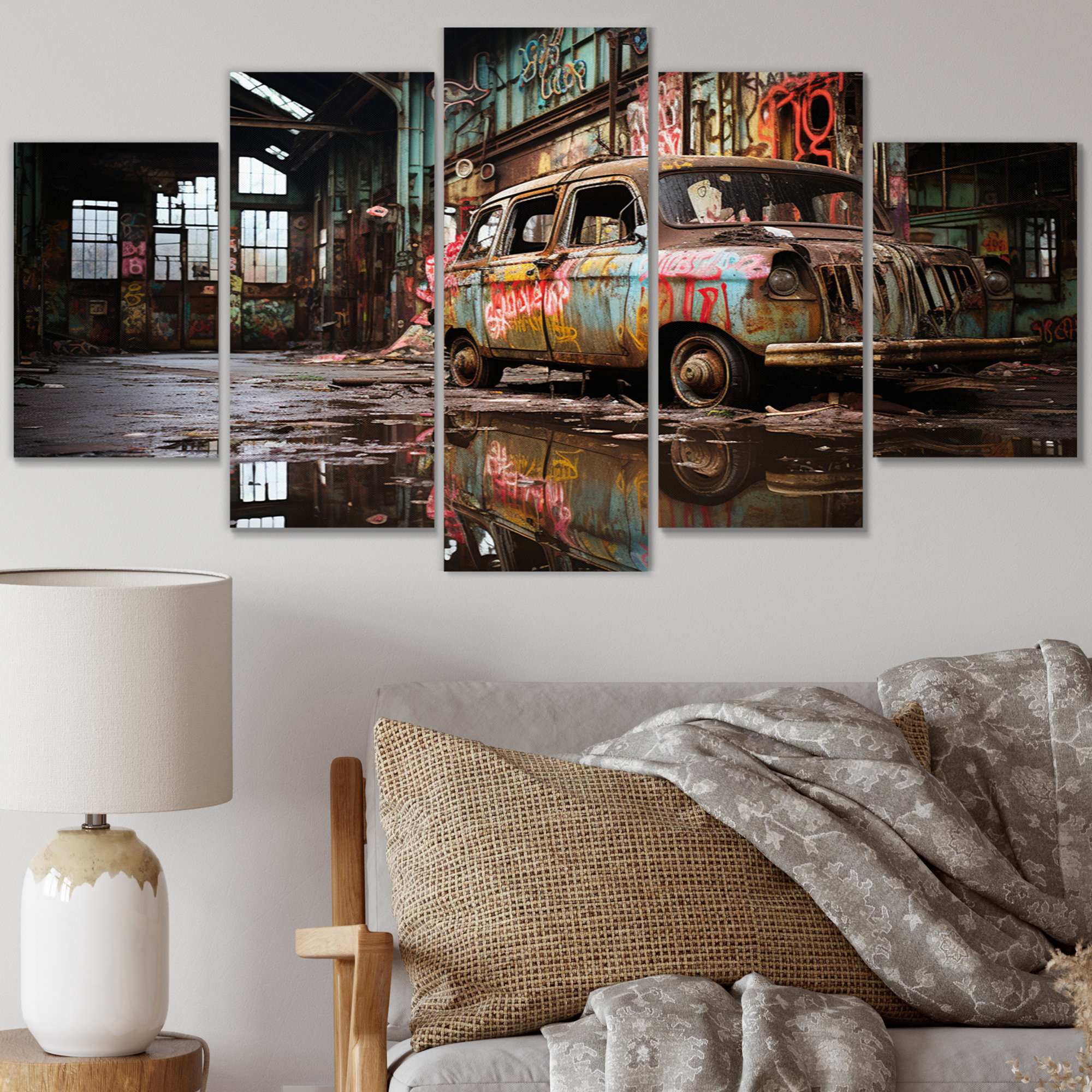 17 Stories USA Urban Vintage Decay - Vintage Canvas Art Print - 5 ...