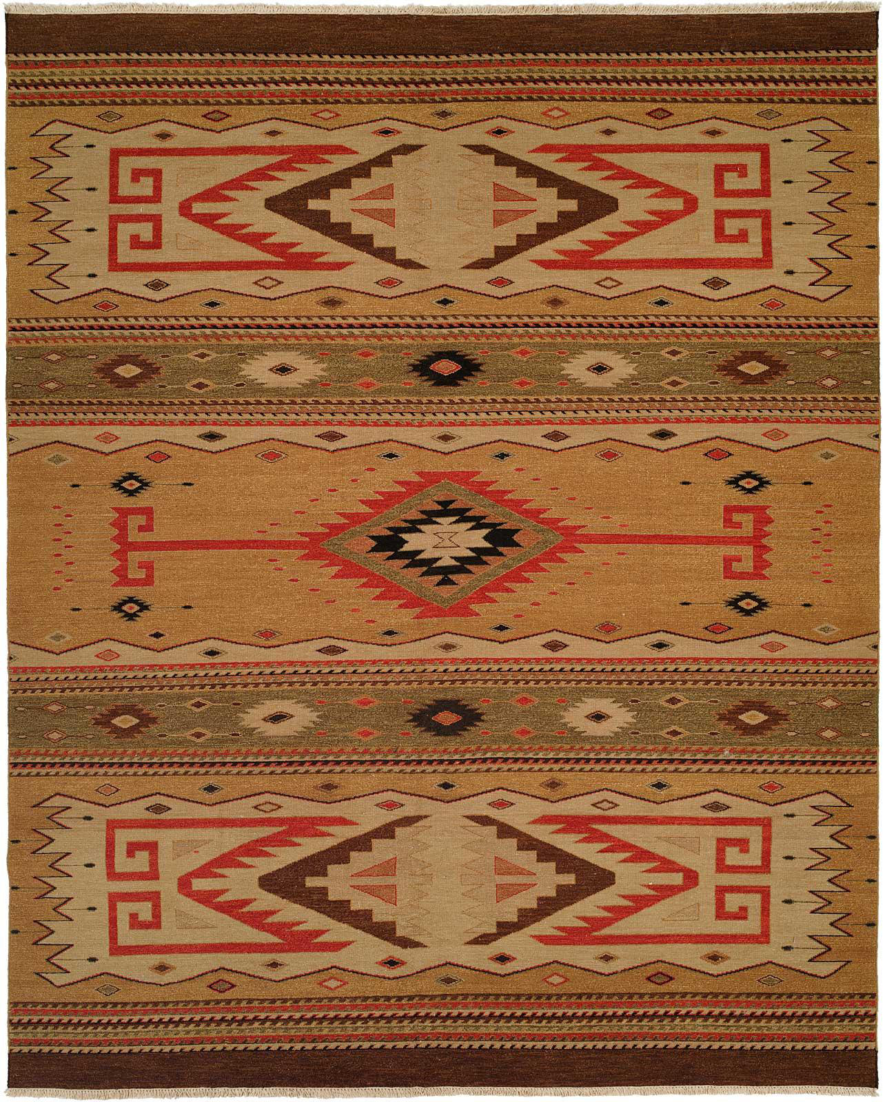 Madison Couture Rugs Metro Southwestern Handmade Wool Beige/Brown Area ...