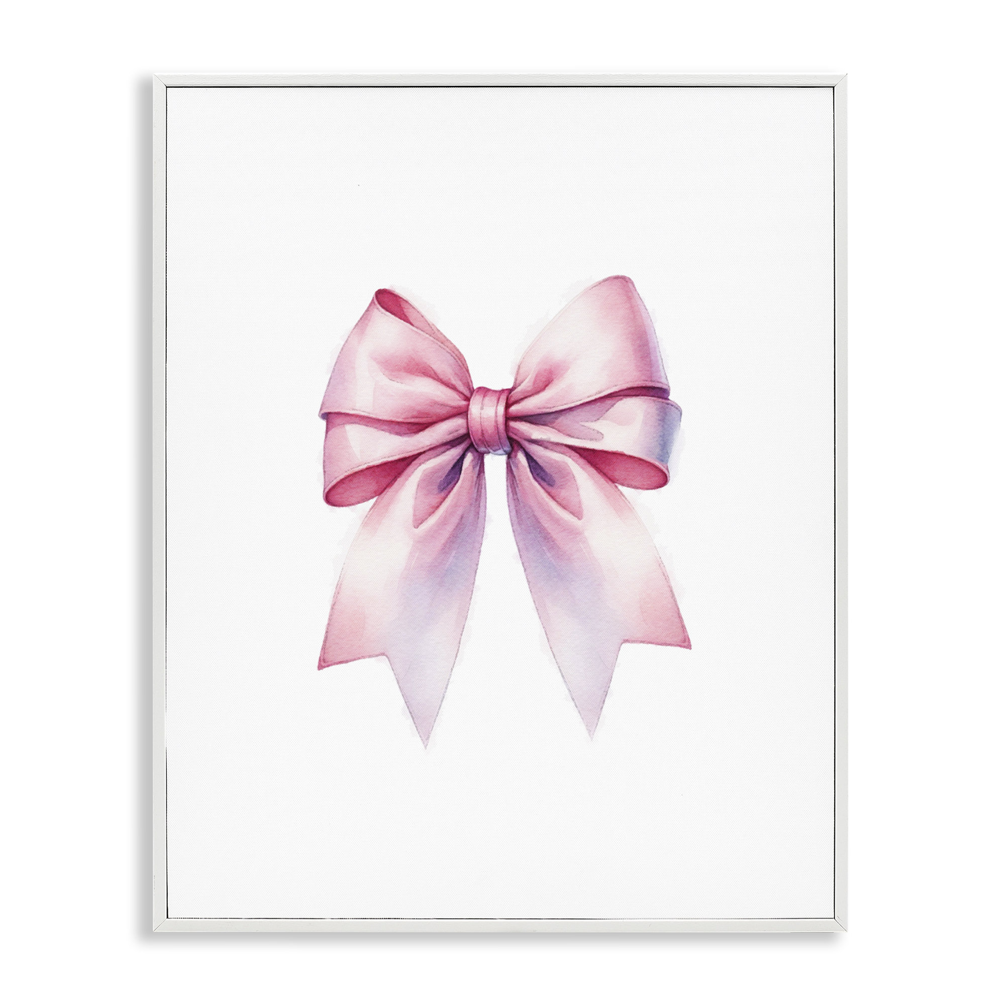 Ebern Designs Symmetrical Pink Bow Framed Giclee Art by Amanda ...