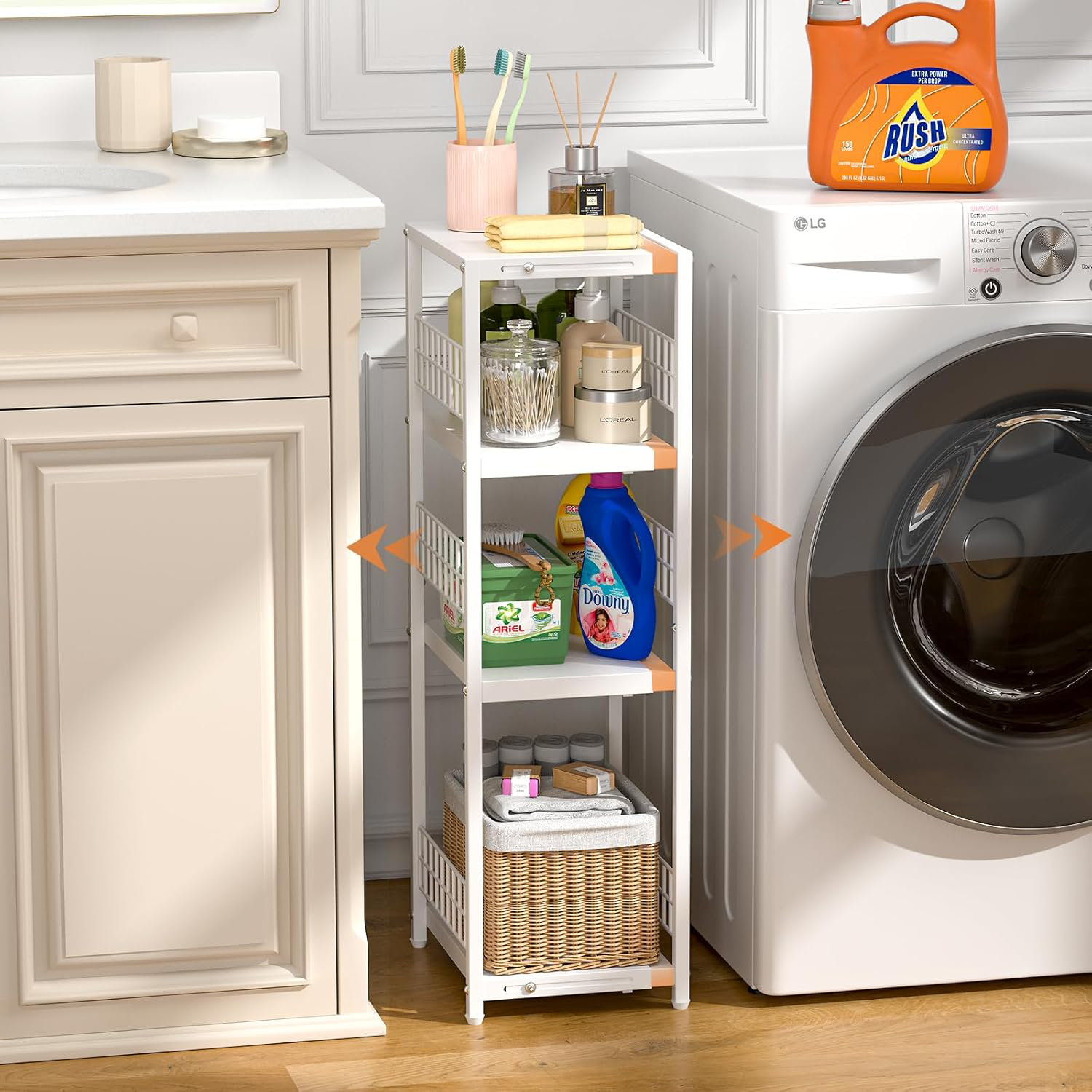 Latitude Run® 4-tier Expandable Slim Storage Shelf | Wayfair