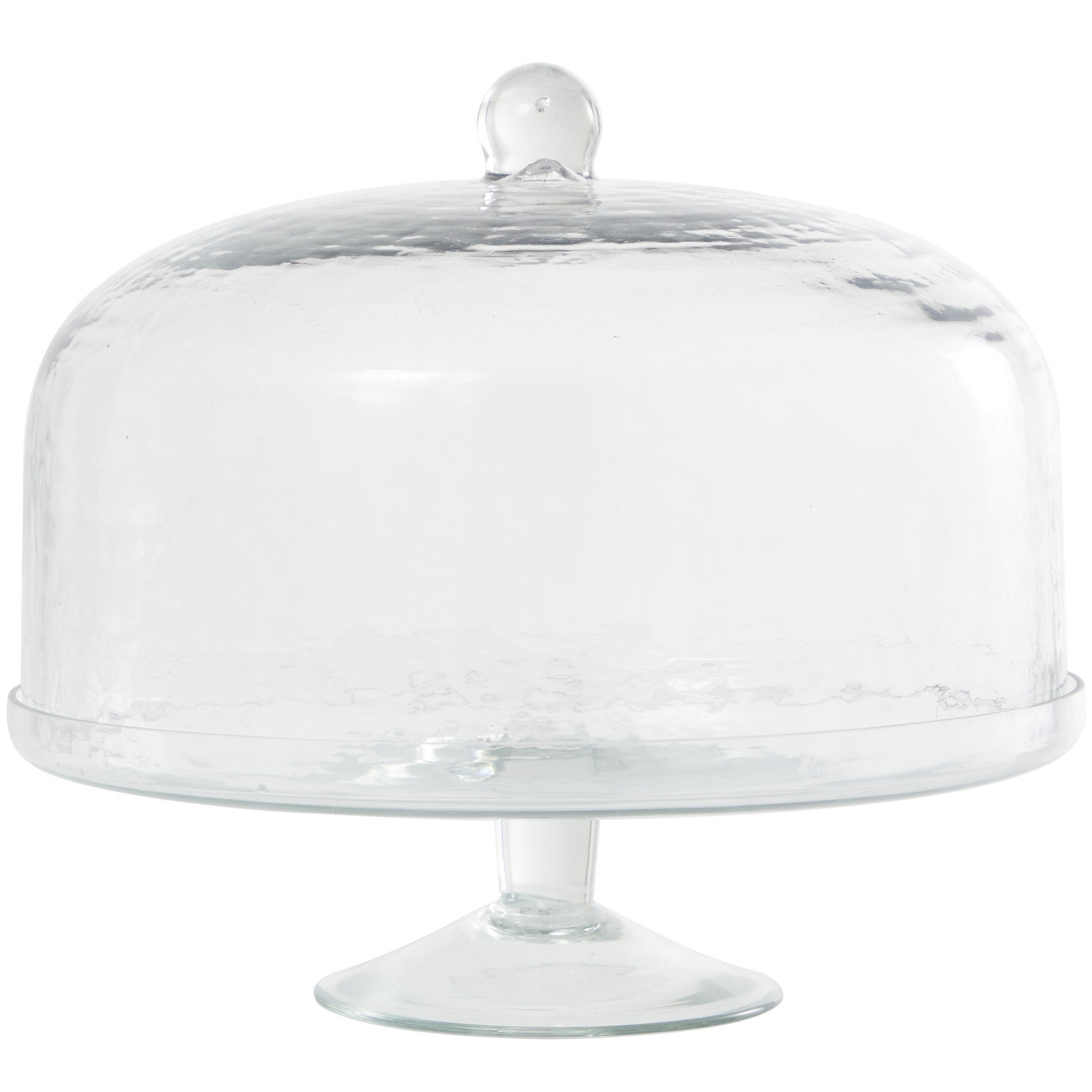 Birch Lane™ Perry Gabi Glass Decorative Clear Cake Stand with Glass ...