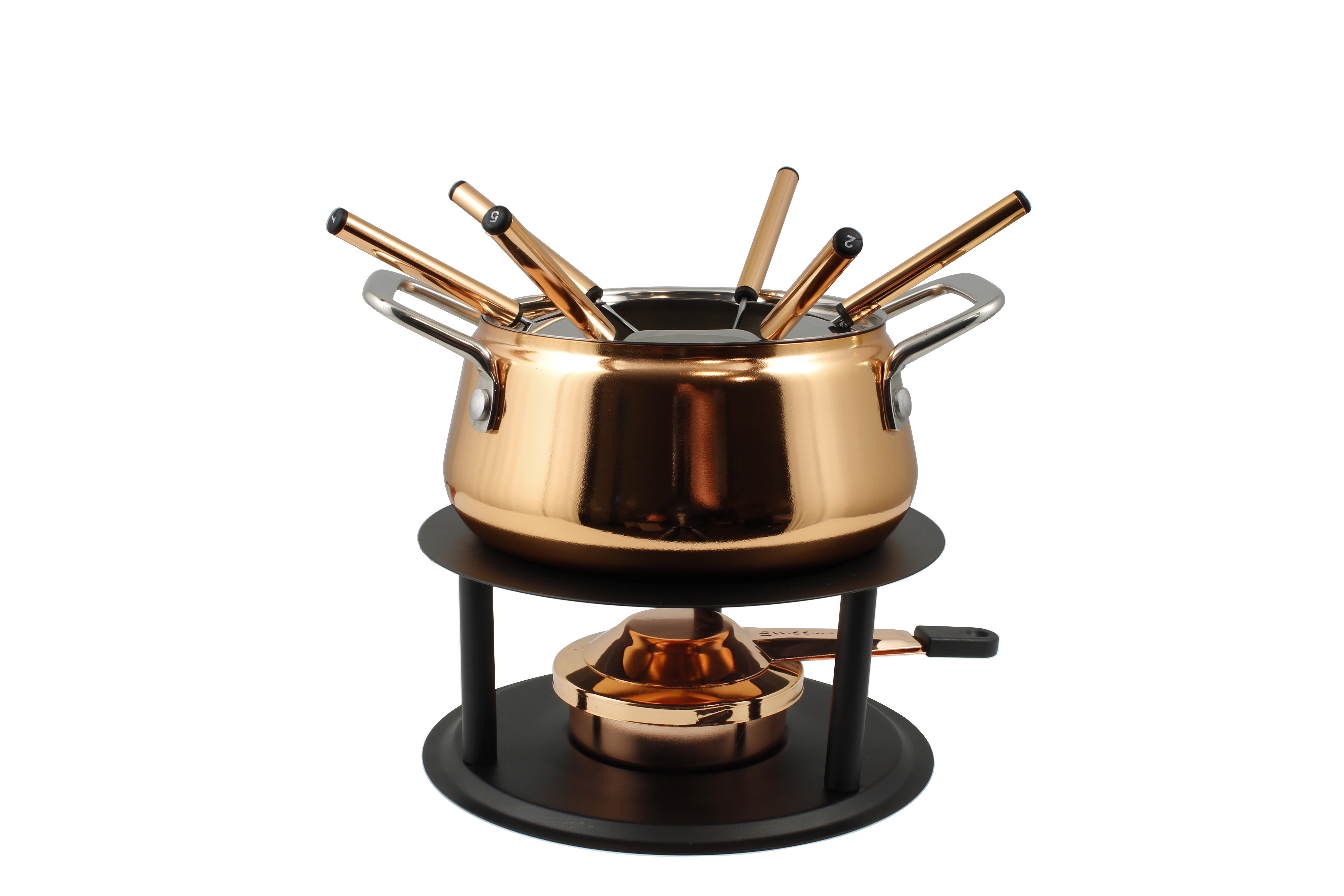 Swissmar Peak 10 Piece Fondue Set, Copper | Wayfair