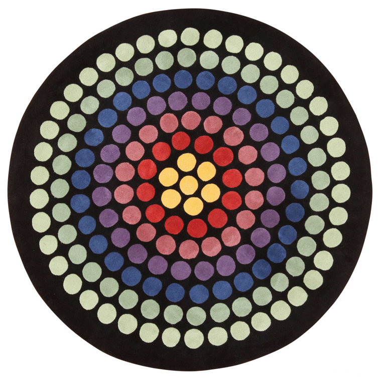 Nazmiyal Collection Vintage Round Scandinavian Rug By Verner Panton ...