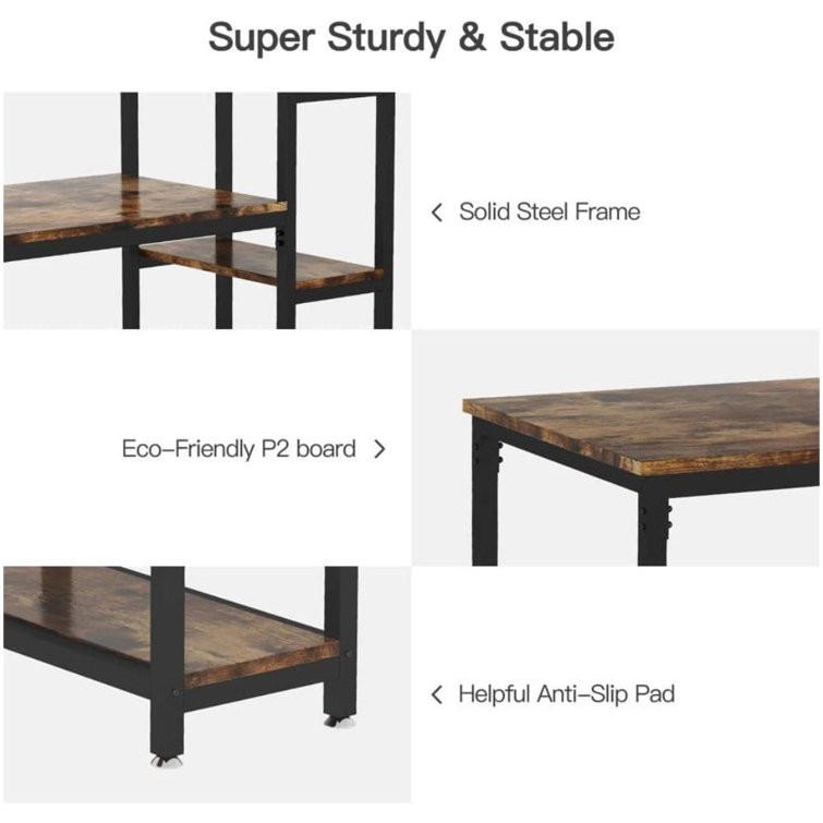 Borough Wharf Agosta 126cm W Rectangular Computer Desk | Wayfair.co.uk