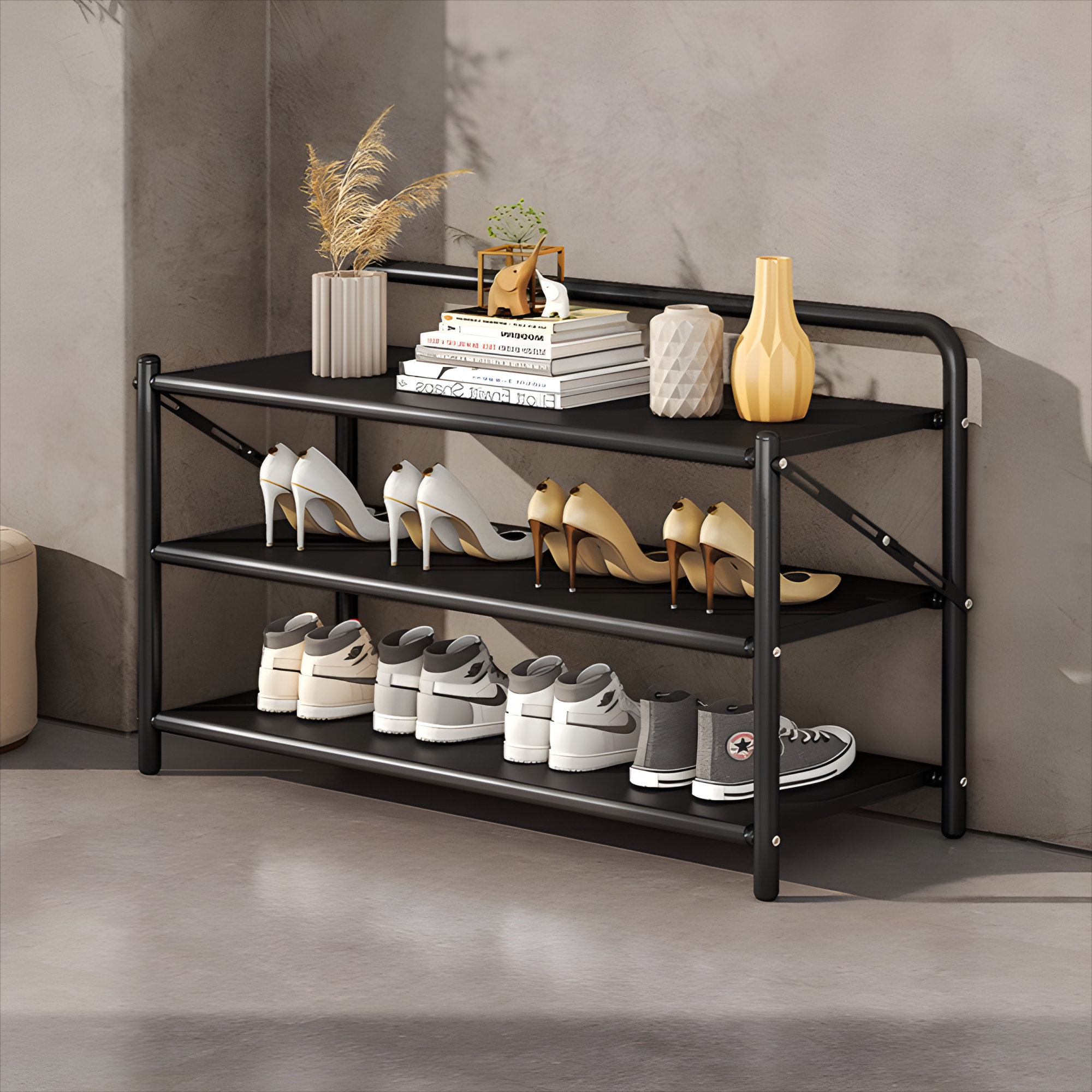 Ebern Designs Free Installation Folding Shoe Rack For Household Use ...