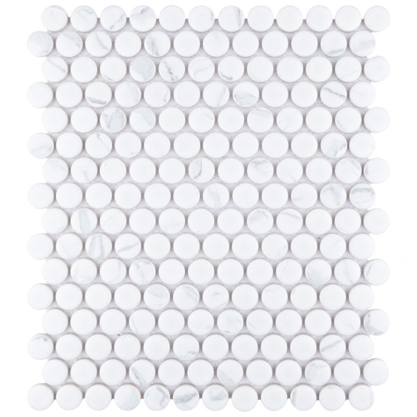 Merola Tile Carrione 10" x 11.5" Straight Edge Porcelain Mosaic Sheet ...