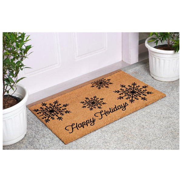 Trinx Snowflakes Doormat | Wayfair