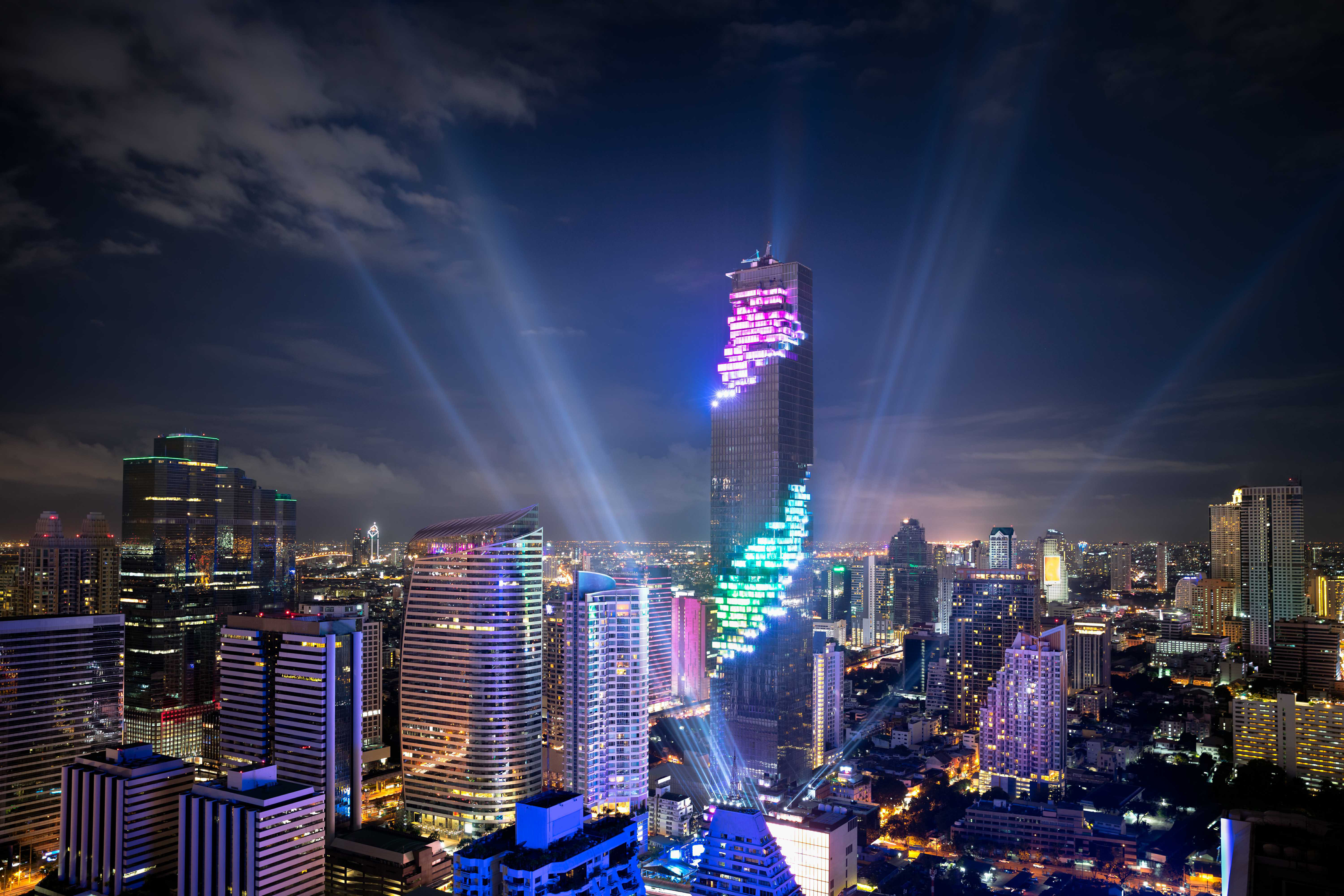 Ebern Designs Mahanakhon Tower and Skyscraper - Wrapped Canvas ...