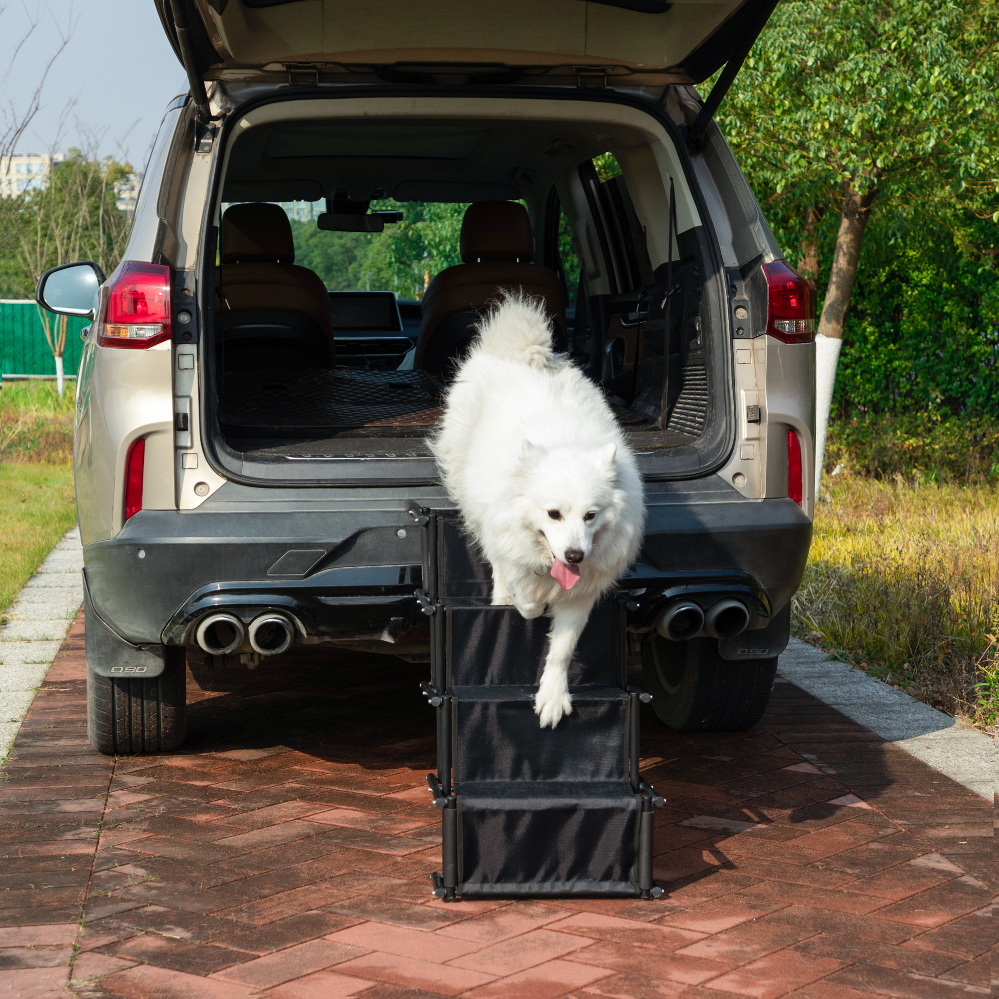 Tucker Murphy Pet™ Dadabo Folding Safety Dog Stair Ladder, Lightweight ...
