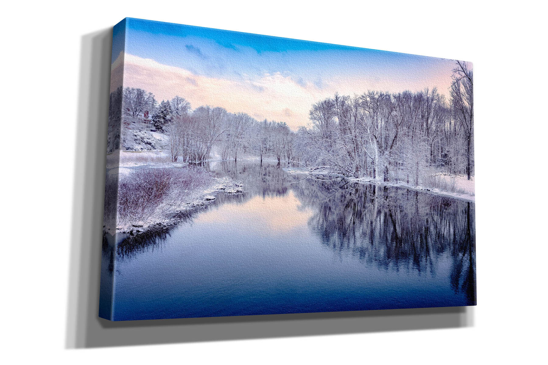 Millwood Pines 'Winter On The Concord River' by Rick Berk Canvas Wall Art | Wayfair