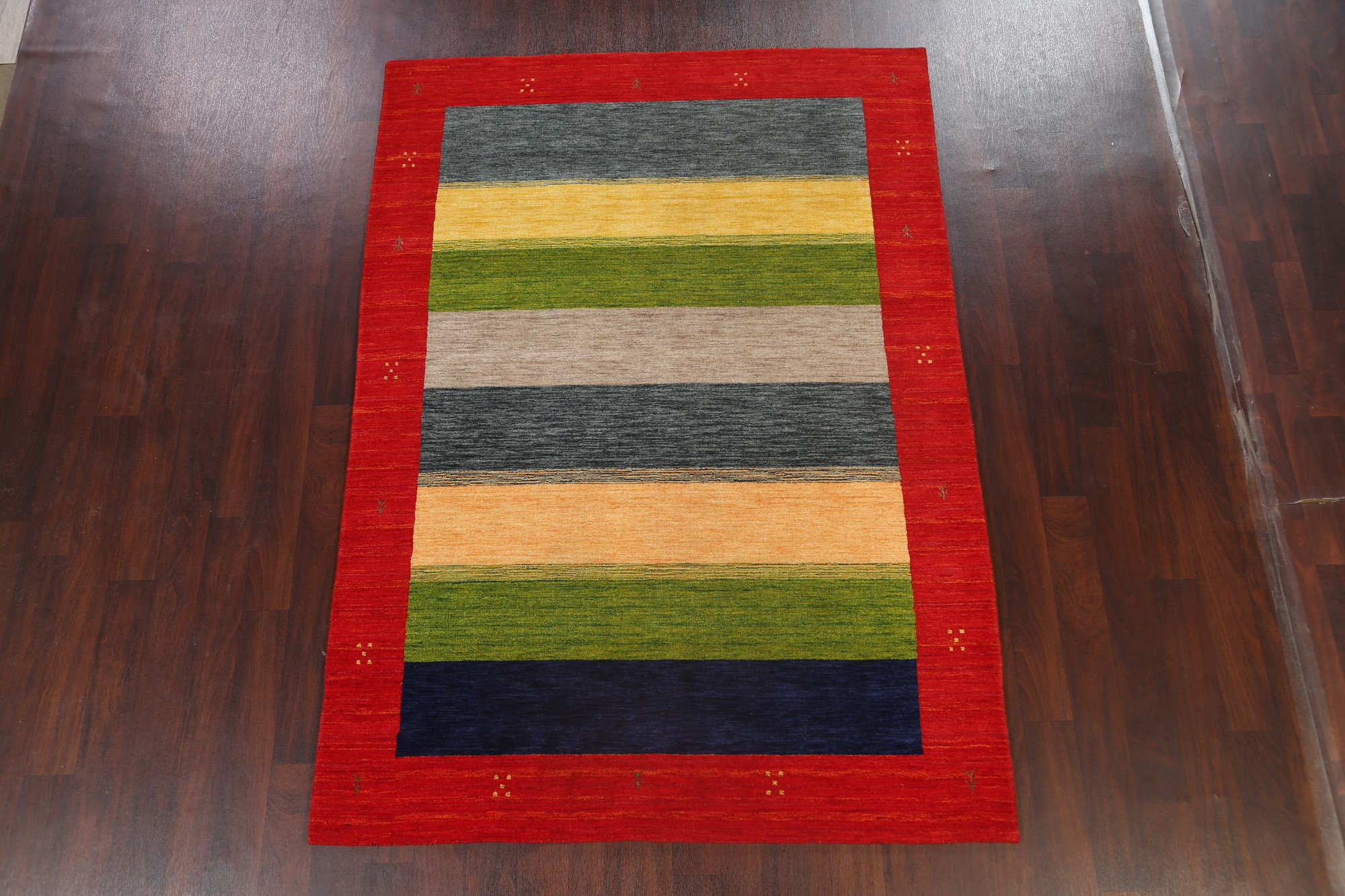 Hokku Designs Abstract Contemporary Gabbeh Oriental Area Rug 6x8 | Wayfair