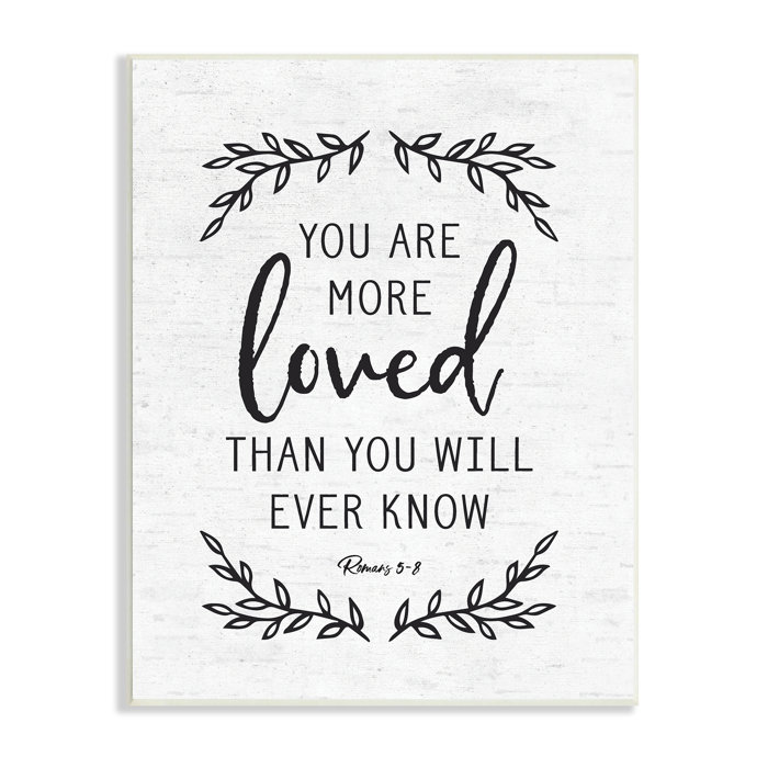 Stupell Industries You Are Loved Bible Verse Scripture Religious Quote ...