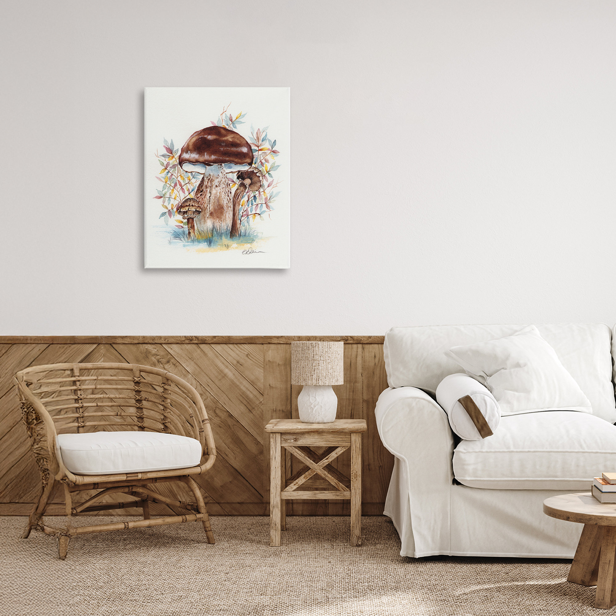 Ophelia & Co. Woodland Mushrooms Triplet Canvas, design by Cady Driver ...