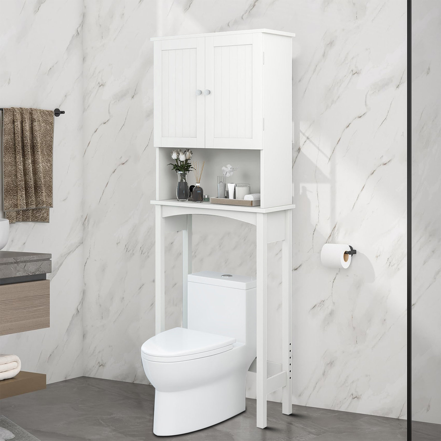 Red Barrel Studio® Kemberli Freestanding Over-the-Toilet Storage | Wayfair