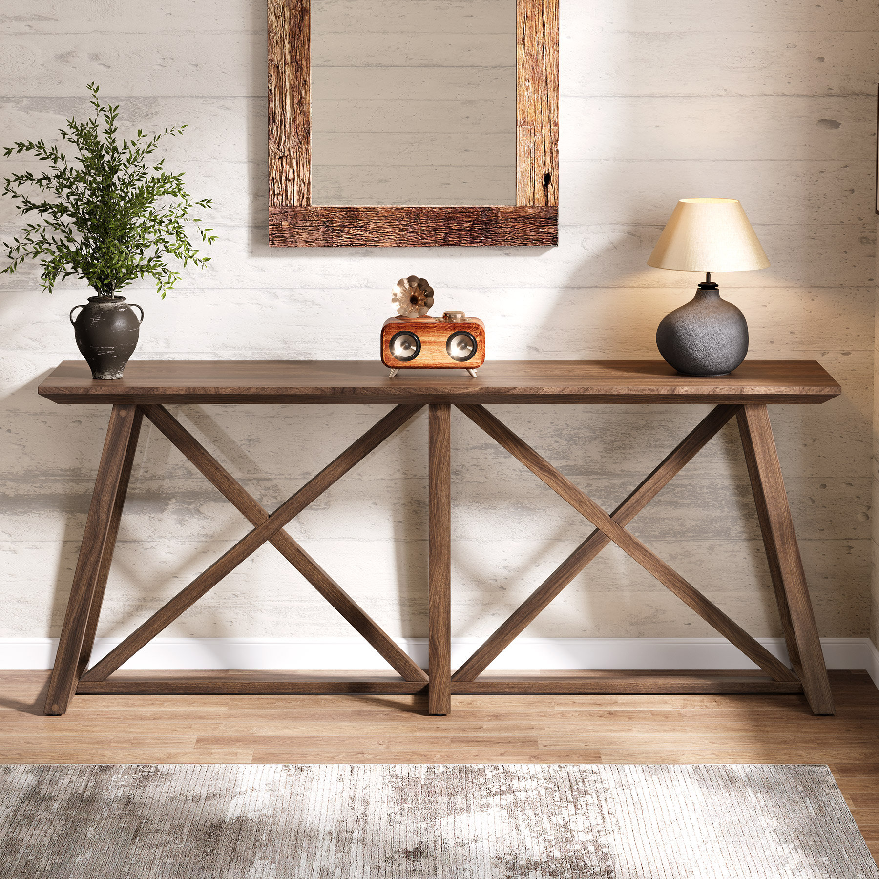Gracie Oaks 70.9-Inch Console Table, Extra Long Entryway Entry Table ...