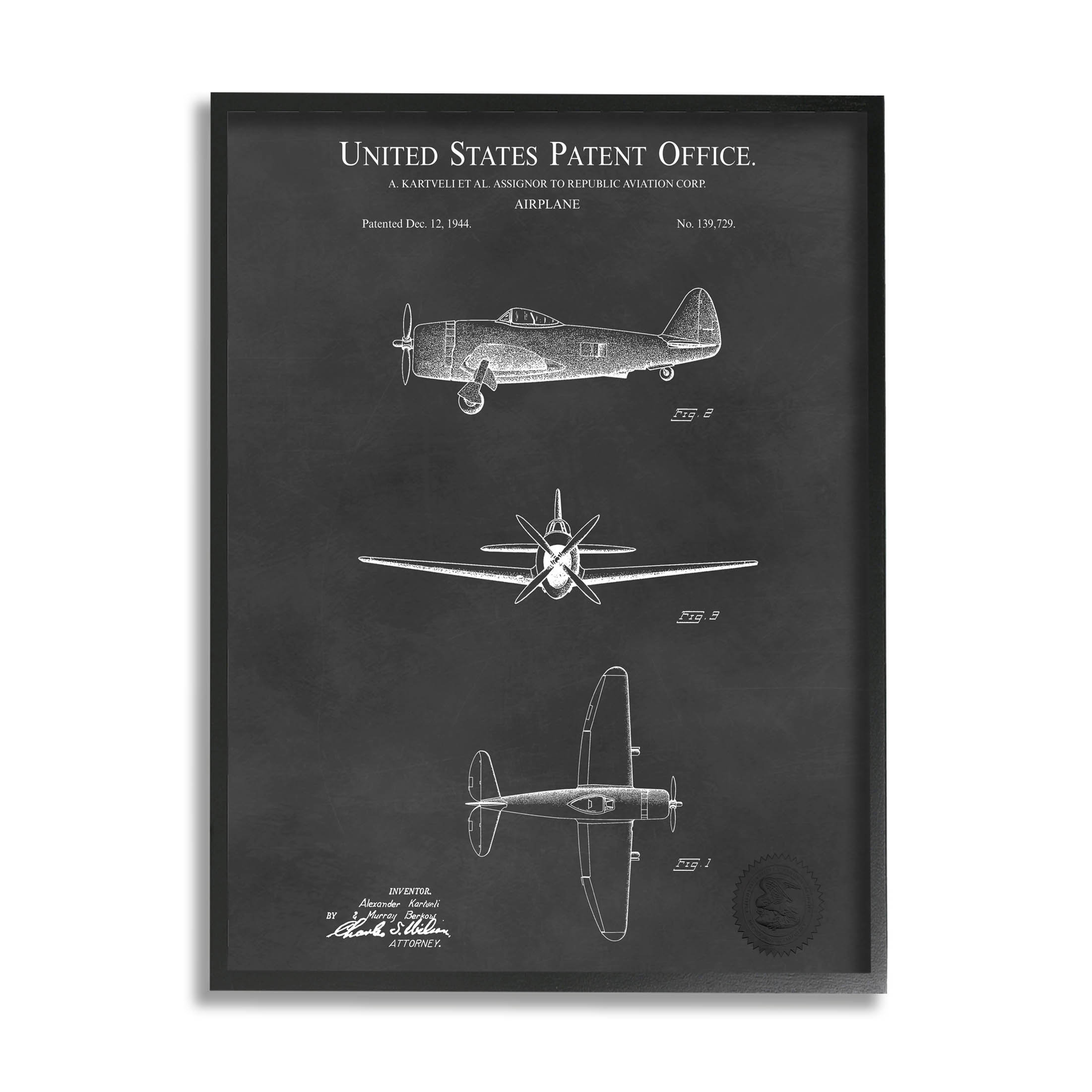 Williston Forge US Aircraft Patent Diagram by Karl Hronek - Graphic Art ...