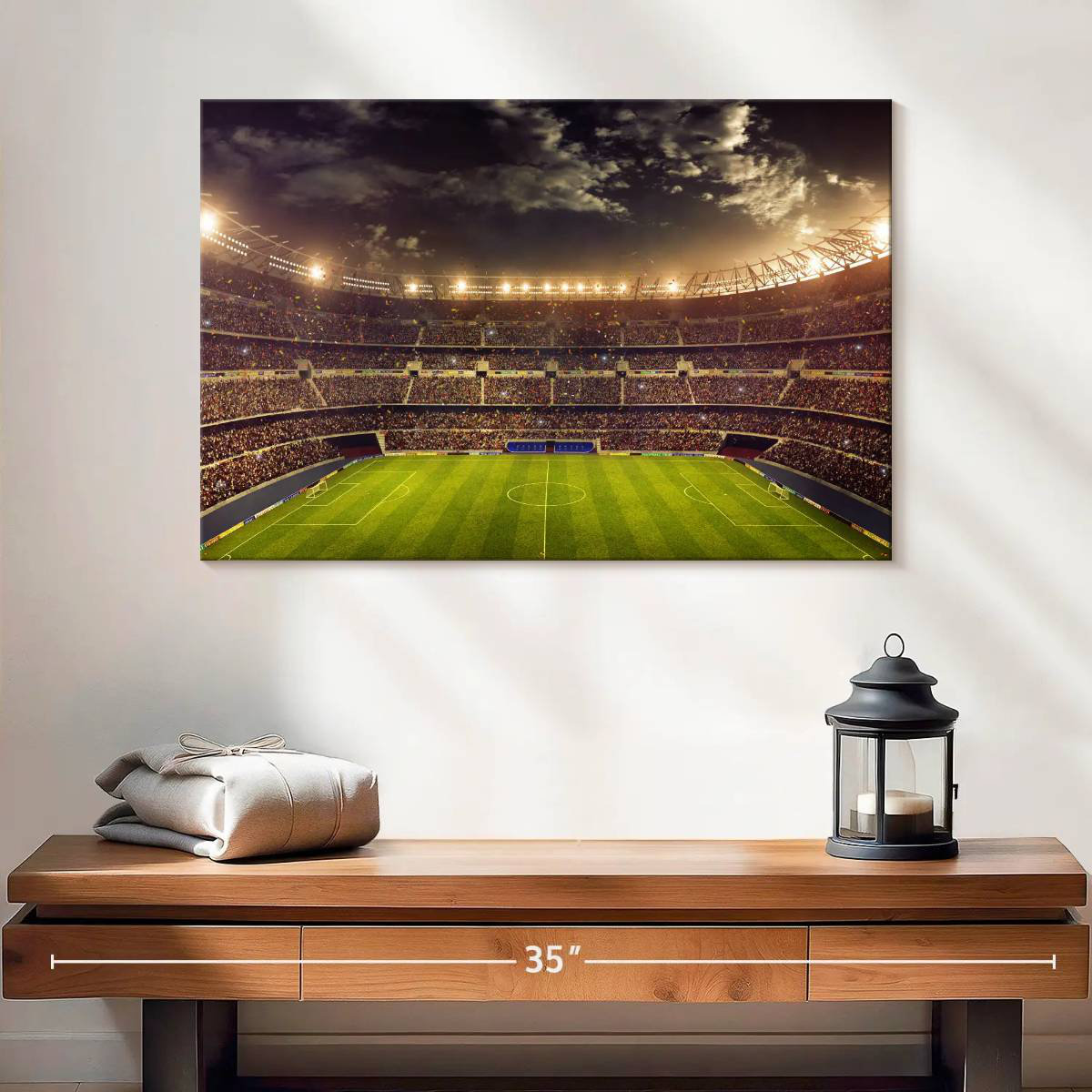 Ebern Designs Sireci Soccer Arena At Sunset | Wayfair