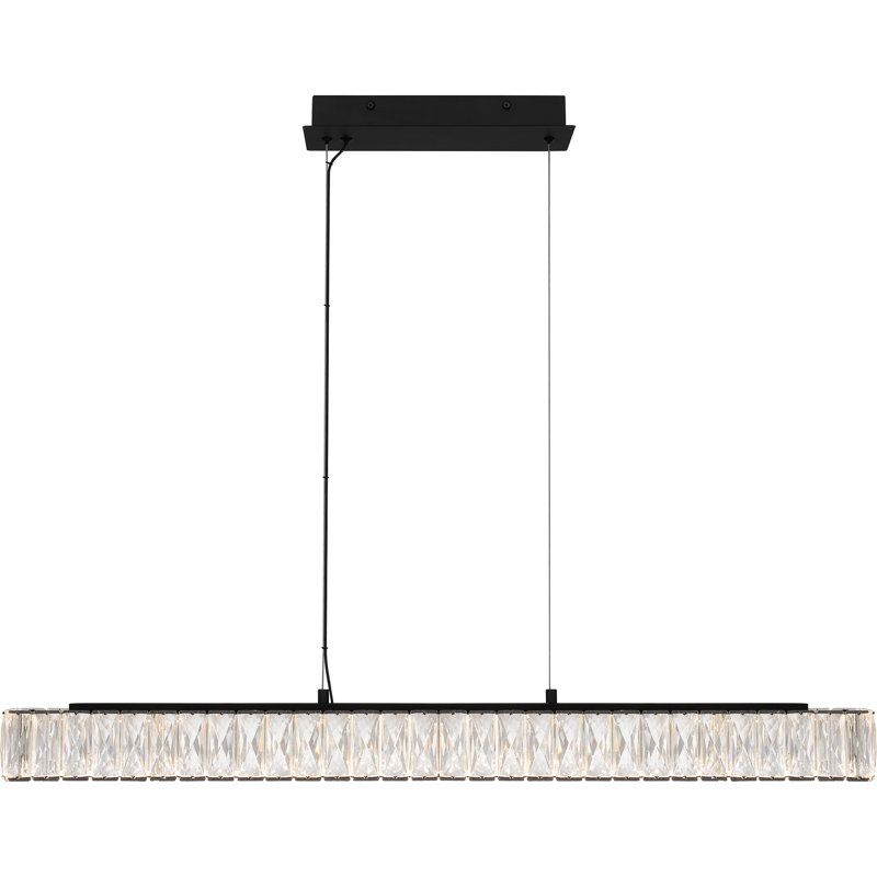Mercer41 Kriss Integrated LED Matte Black Island Light | Wayfair