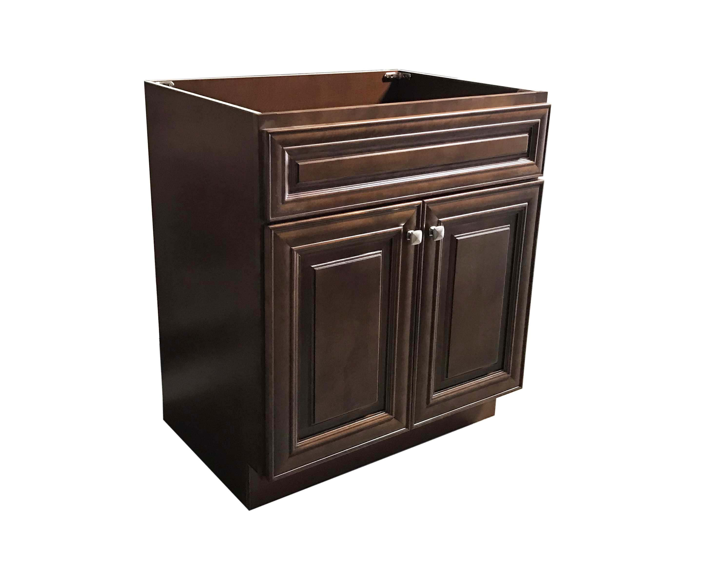 Vanity Atelier 30'' Bathroom Vanity Sink Base Cabinet in Maple Walnut ...