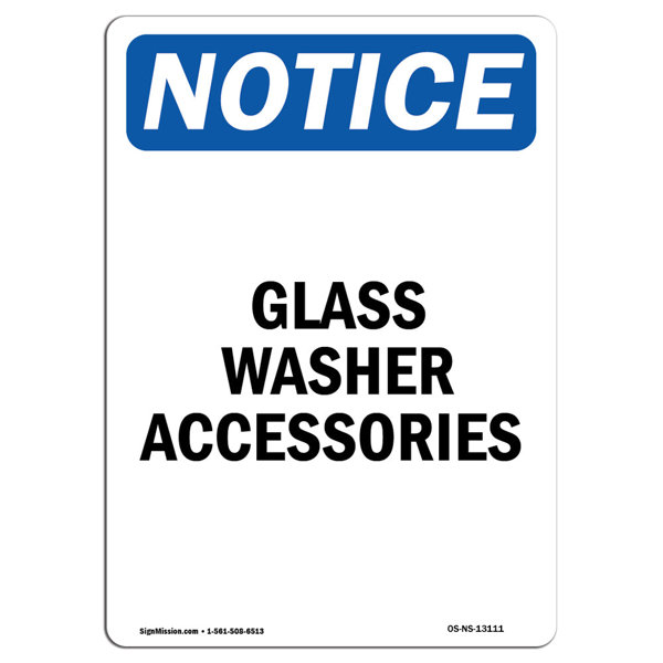 SignMission Glass Washer Accessories Sign | Wayfair