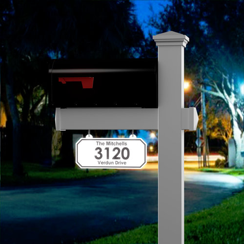 4EverProducts Personalized Post Mounted Mailbox with Address Plate ...