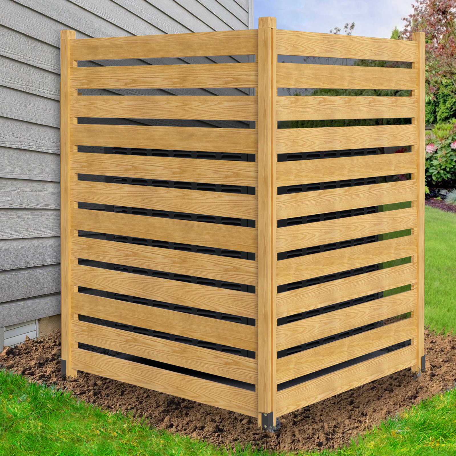 ShangQuan WuLiu Air Conditioner Fence, 2-Panel, 38In W X 60In H Privacy ...