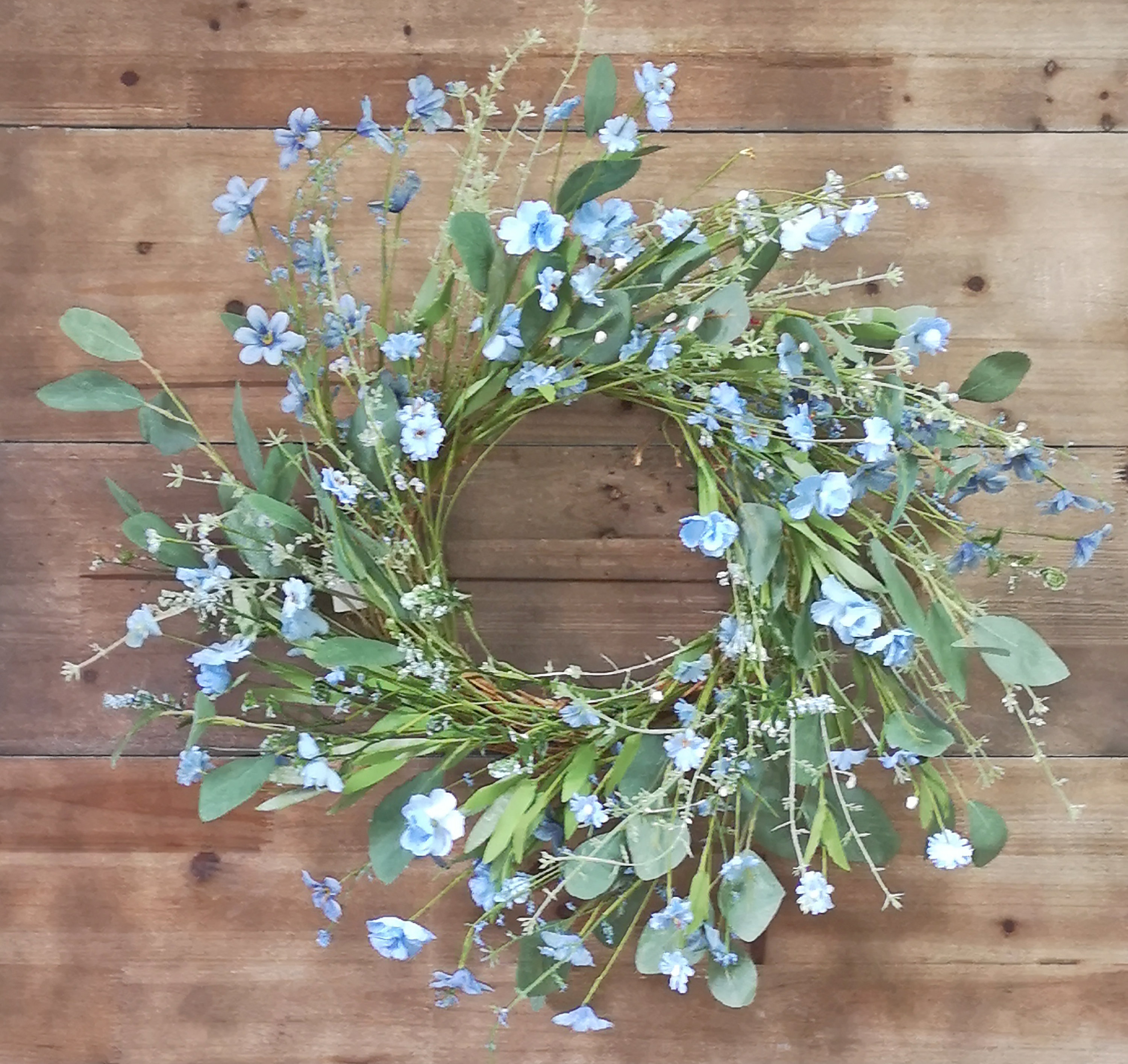 Freeport Park® 24" Spring Blue Floral Wreath & Reviews - Wayfair Canada