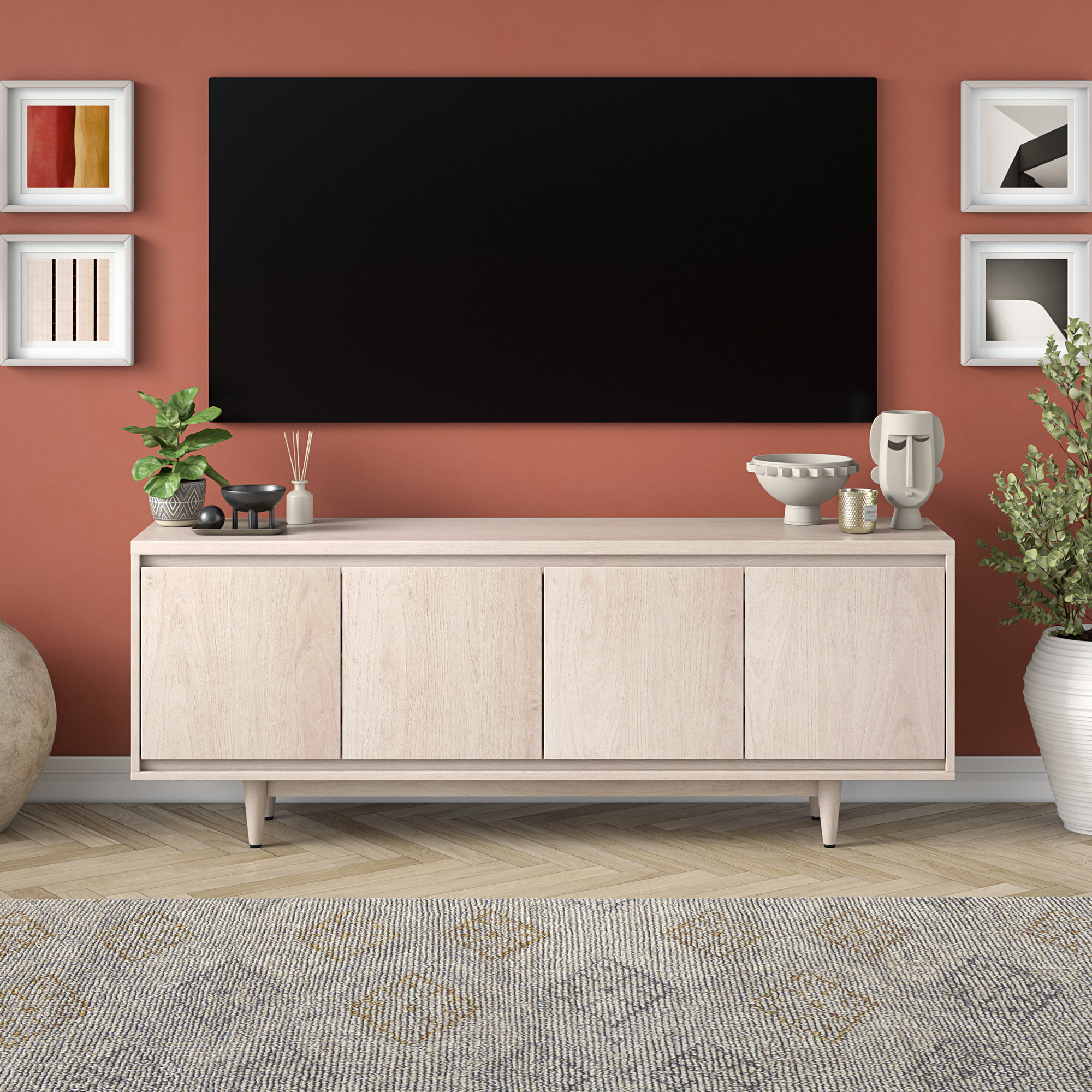 rectangle tv console
