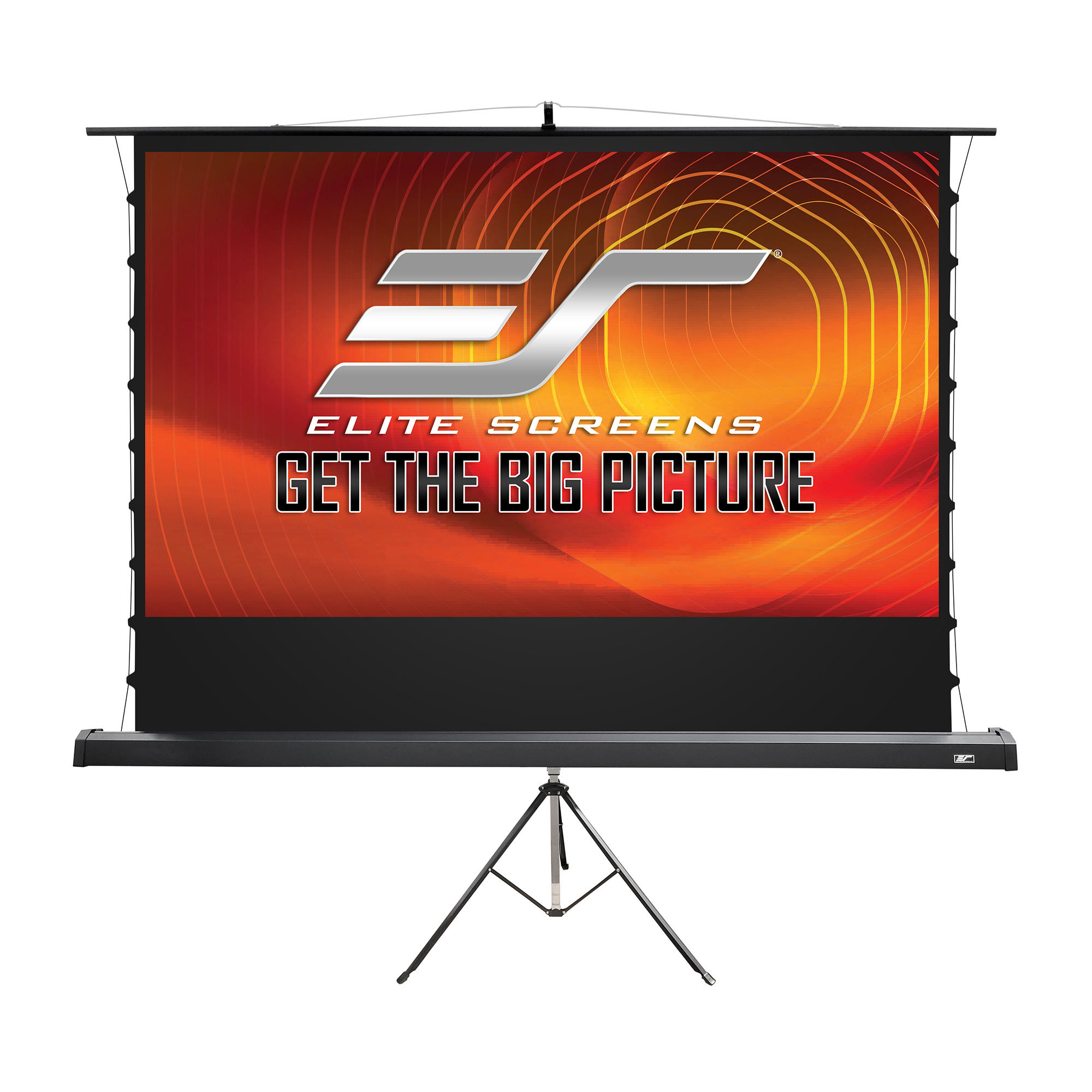 Elite Screens Tripod Tab-Tension Gray 103" diag. 16:9 Manual Tripod ...