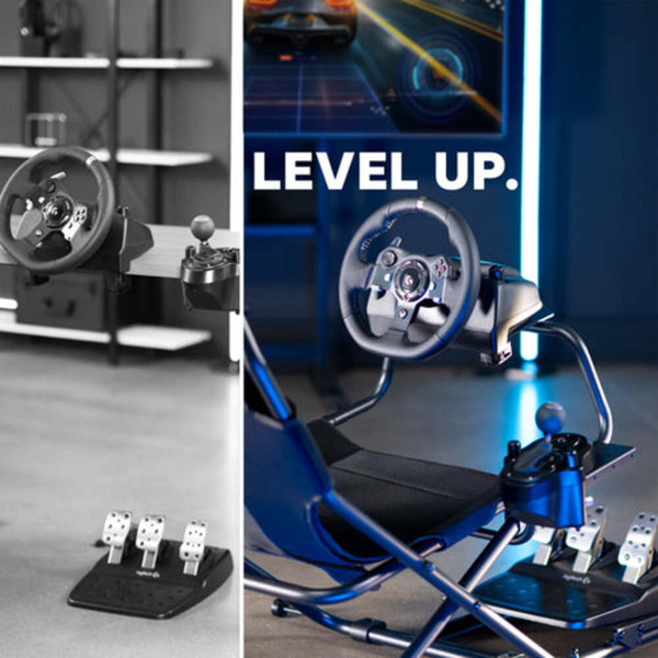 Vivo Black Folding Racing Simulator Cockpit With Wheel Stand | Wayfair